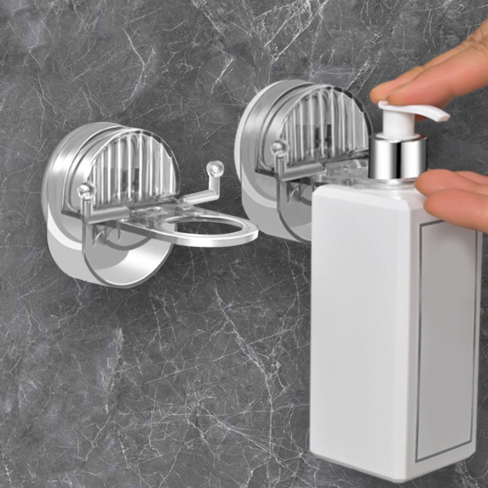 COM1950s Adhesive Shower Caddy,No Drill Organizer with Multi Hooks for Bathroom and Kitchen ...