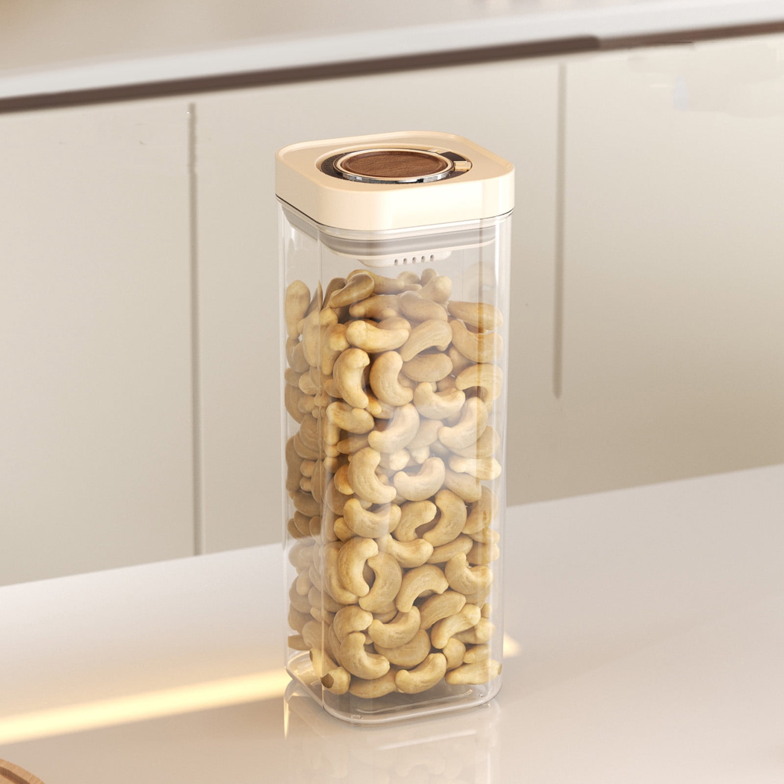 COM1950s Airtight Food Storage Container, Push Top Sealed Canister for ...