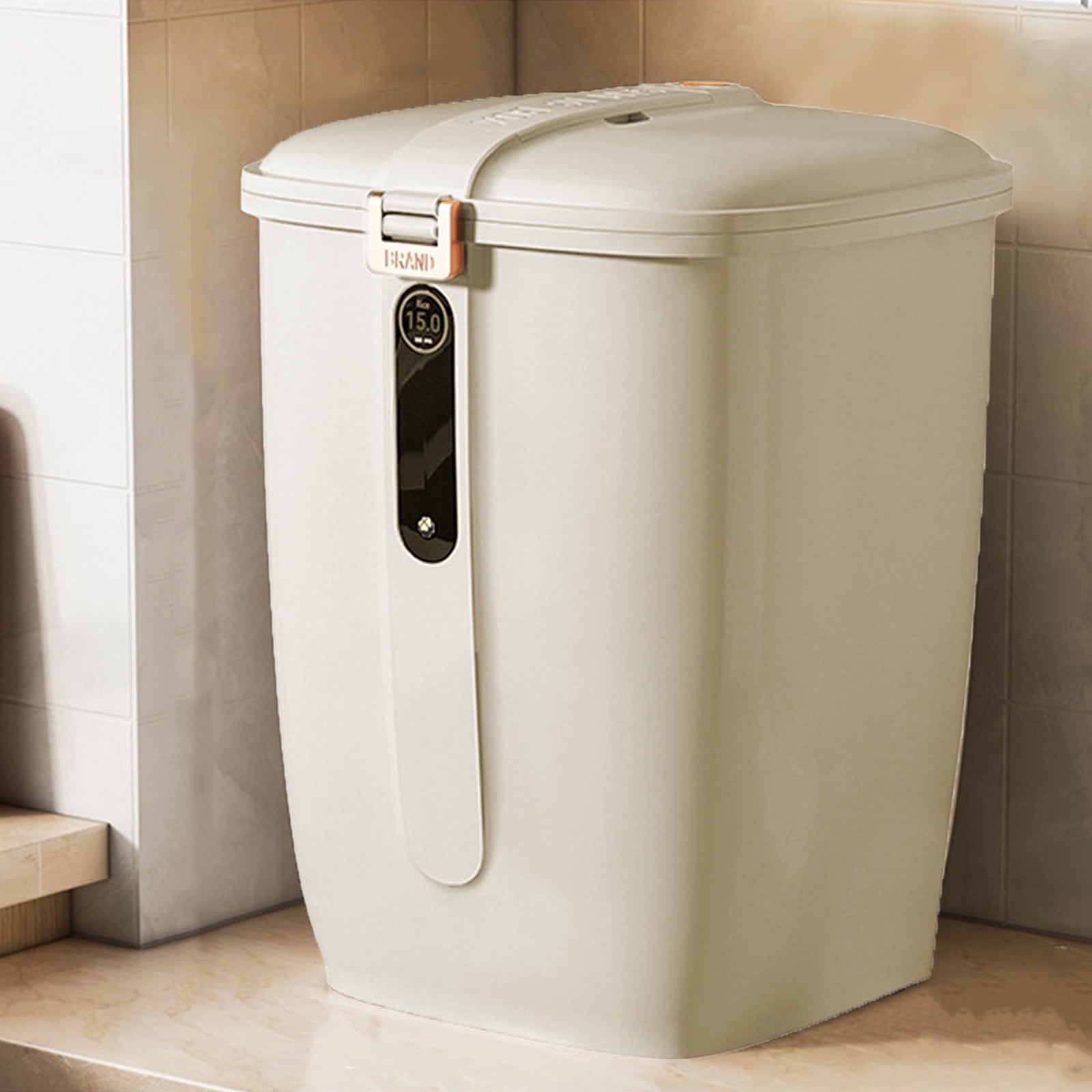 COM1950s Airtight Rice Dispenser,Plastic Grain Storage Container with ...