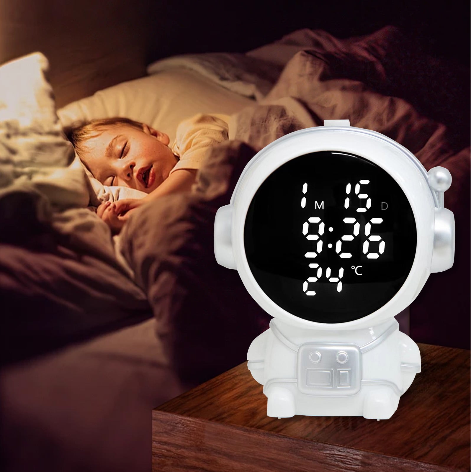 COM1950s Alarm Clock with Multiple Alarms,Astronaut Cub Electronic ...