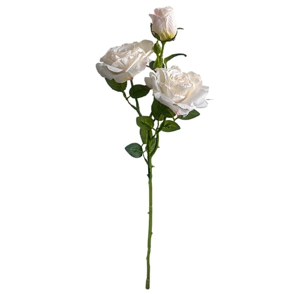 COM1950s Artificial Flowers 3 Head Rose Bouquet, Fake Roses Vintage ...