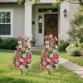 COM1950s Artificial Flowers Outdoor, Faux Flowers Ground Stake, Weather ...