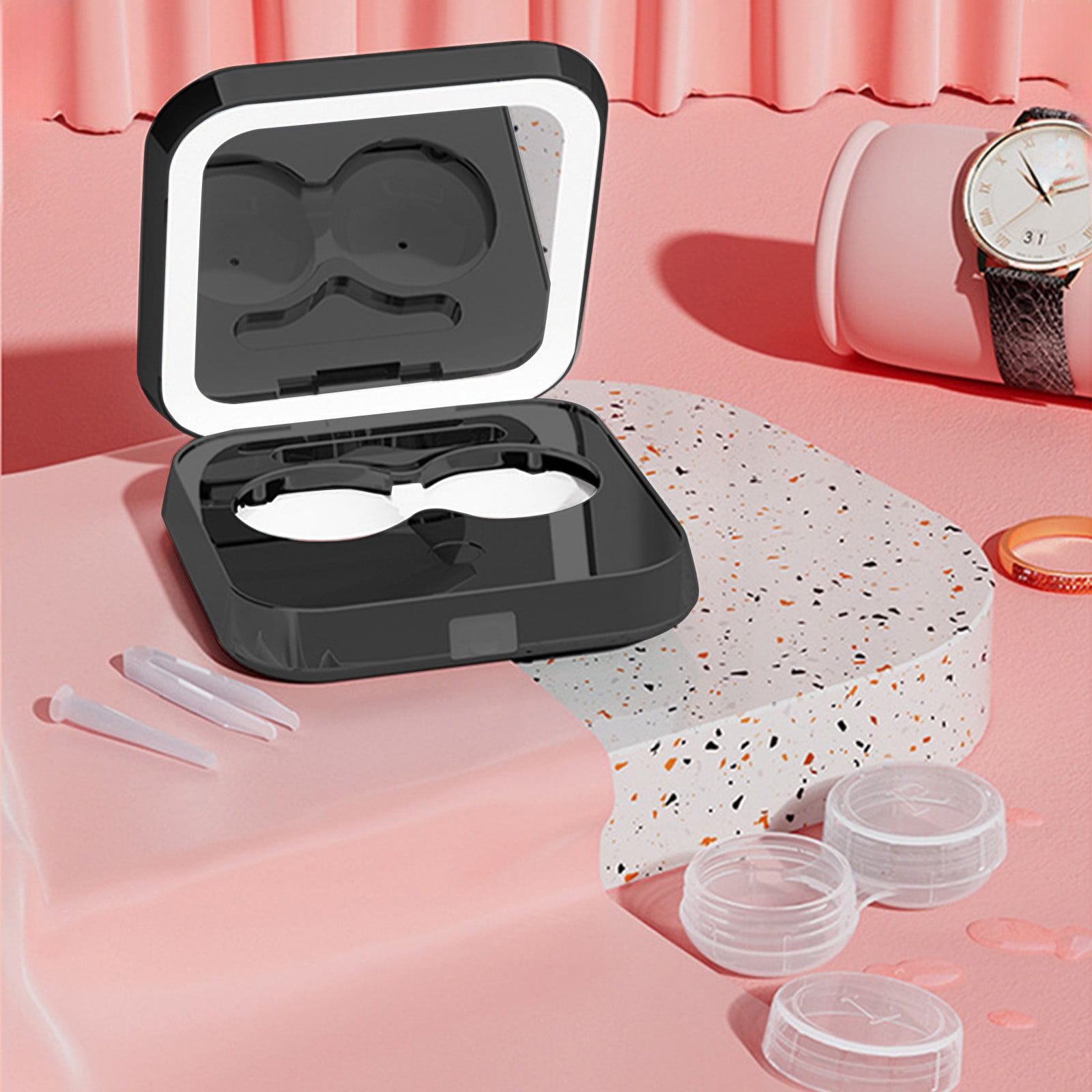 COM1950s Automatic Electric Contact Lens Cleaner with Vibrating ...