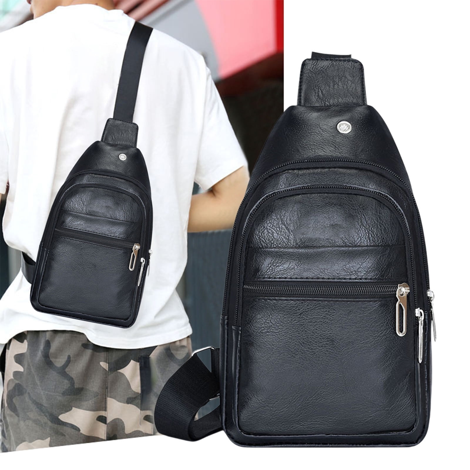 COM1950s Backpack for Men,Sling Bag for Men,Canvas Sling Bag Crossbody ...