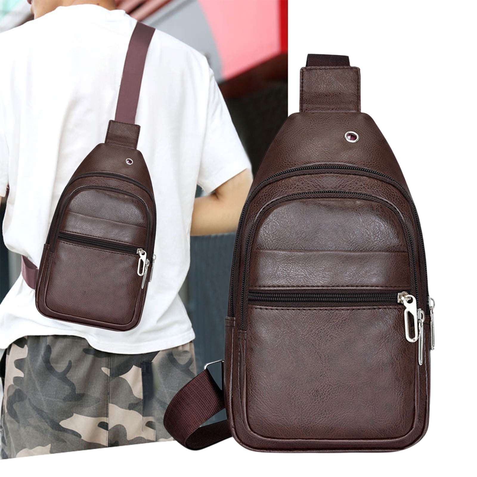 COM1950s Backpack for Men,Sling Bag for Men,Canvas Sling Bag Crossbody ...