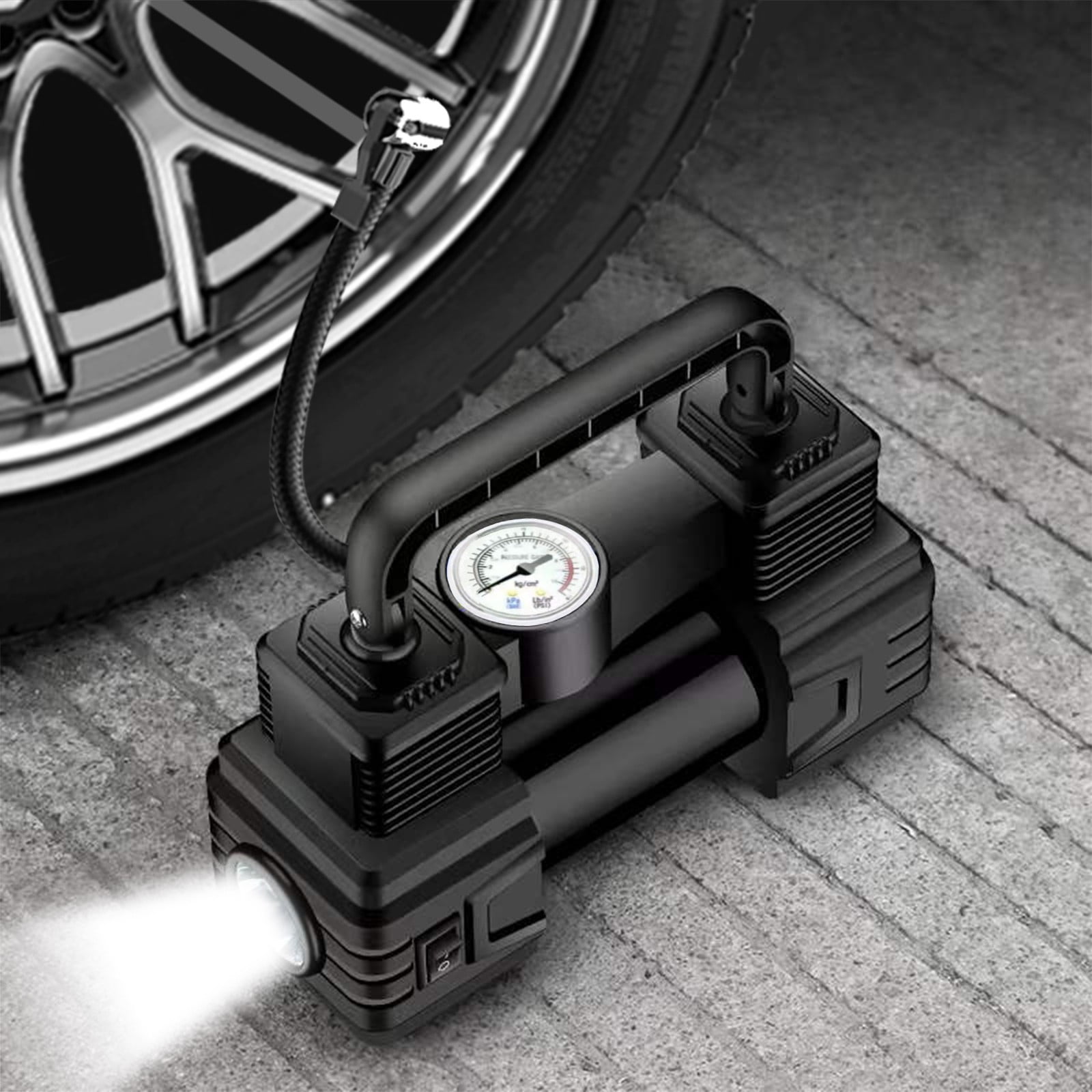 COM1950s Blue Led Lights for Cars Tire Inflator Portable A-Ir ...
