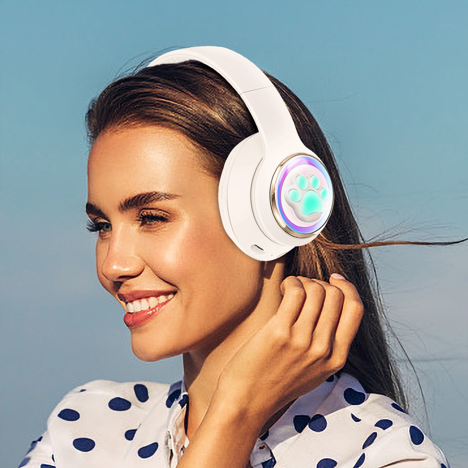 COM1950s Bluetooth Headphones Long Battery Life,Wireless Bluetooth ...