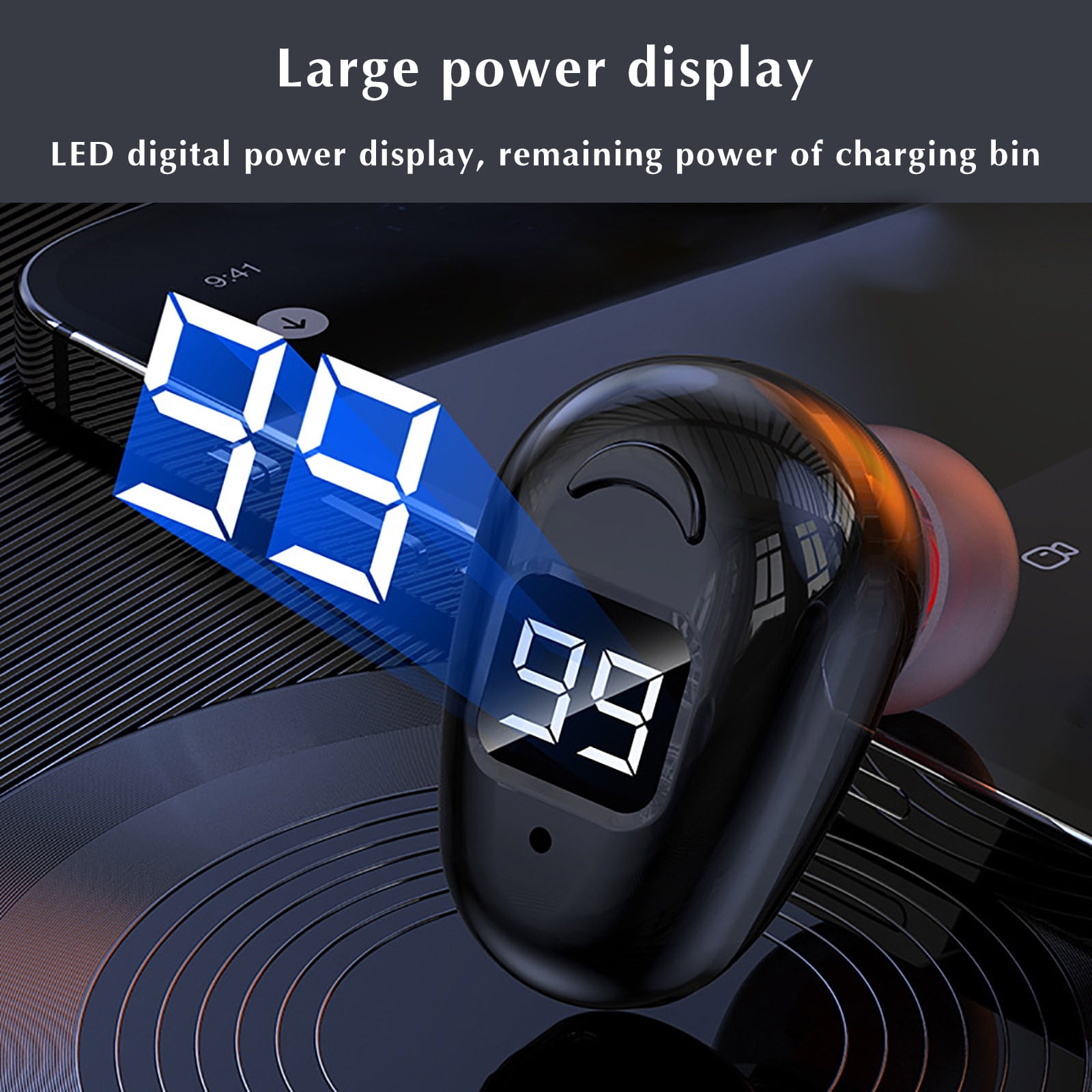 COM1950s Bluetooth Headset for Cell Phones Digital Bluetooth Headset ...