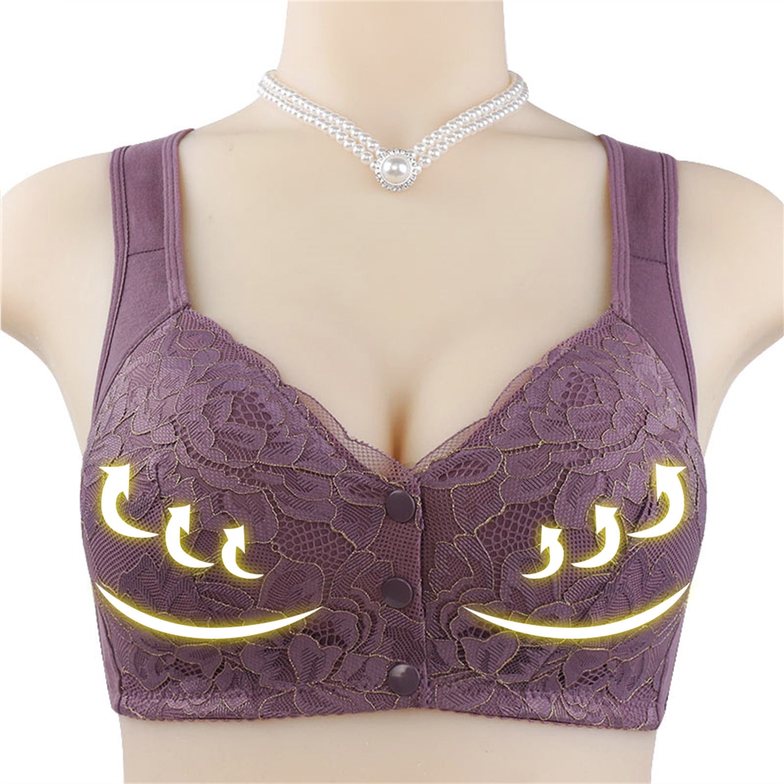 Com1950s Bras For Women Ladies Traceless Comfortable No Steel Ring