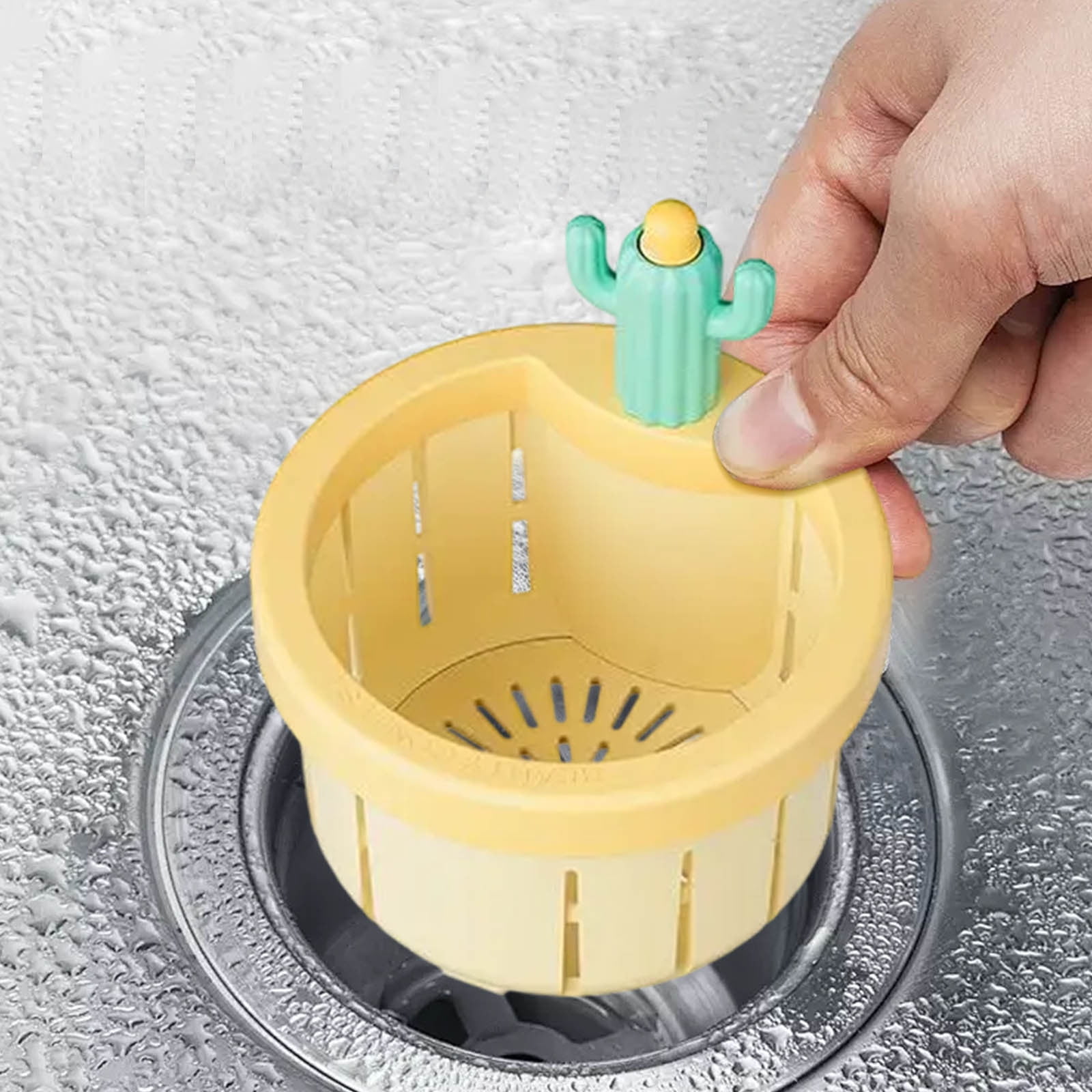 COM1950s Cactus Kitchen Sink Strainer,Auto Dump Press Type with ...