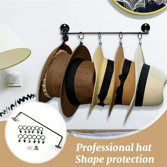 COM1950s Cap Organizer and Hat Rack,Vertical Stacking Wall Mounted with ...