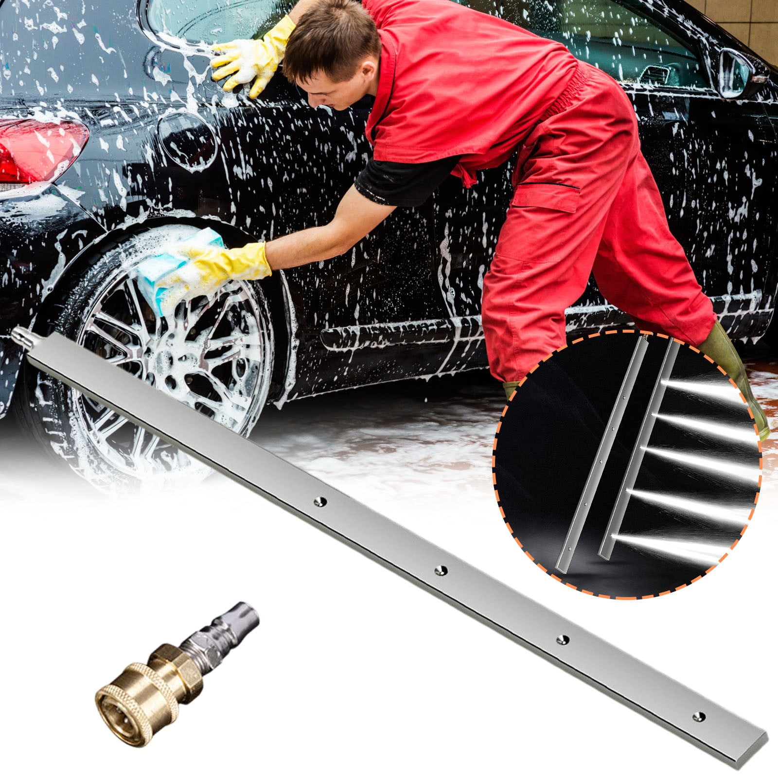 COM1950s Car Radiator Cleaning Kit with 23.6 Inch Rod,Stainless Steel ...