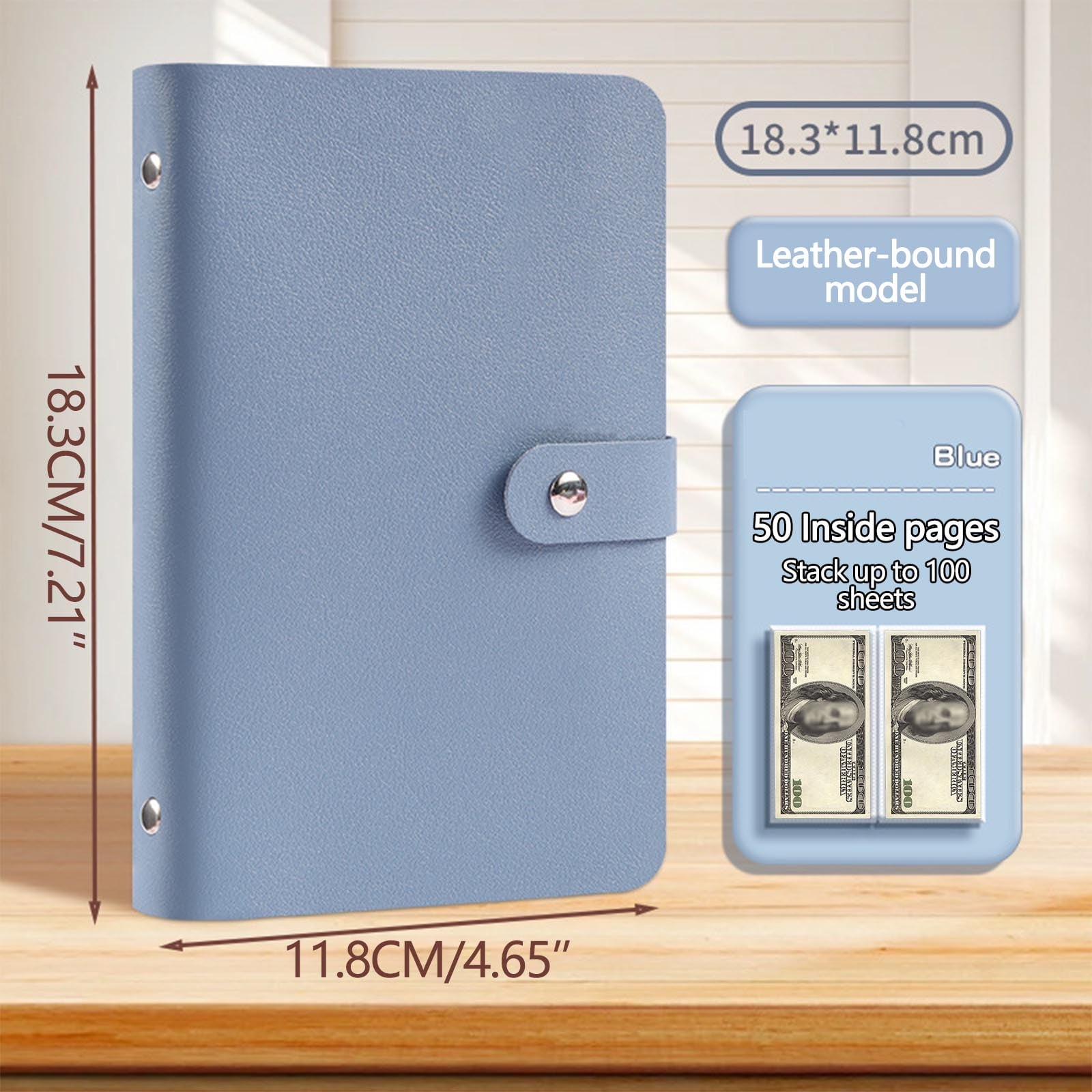 COM1950s Cash Envelope Binder,100 Envelope Challenge System with ...
