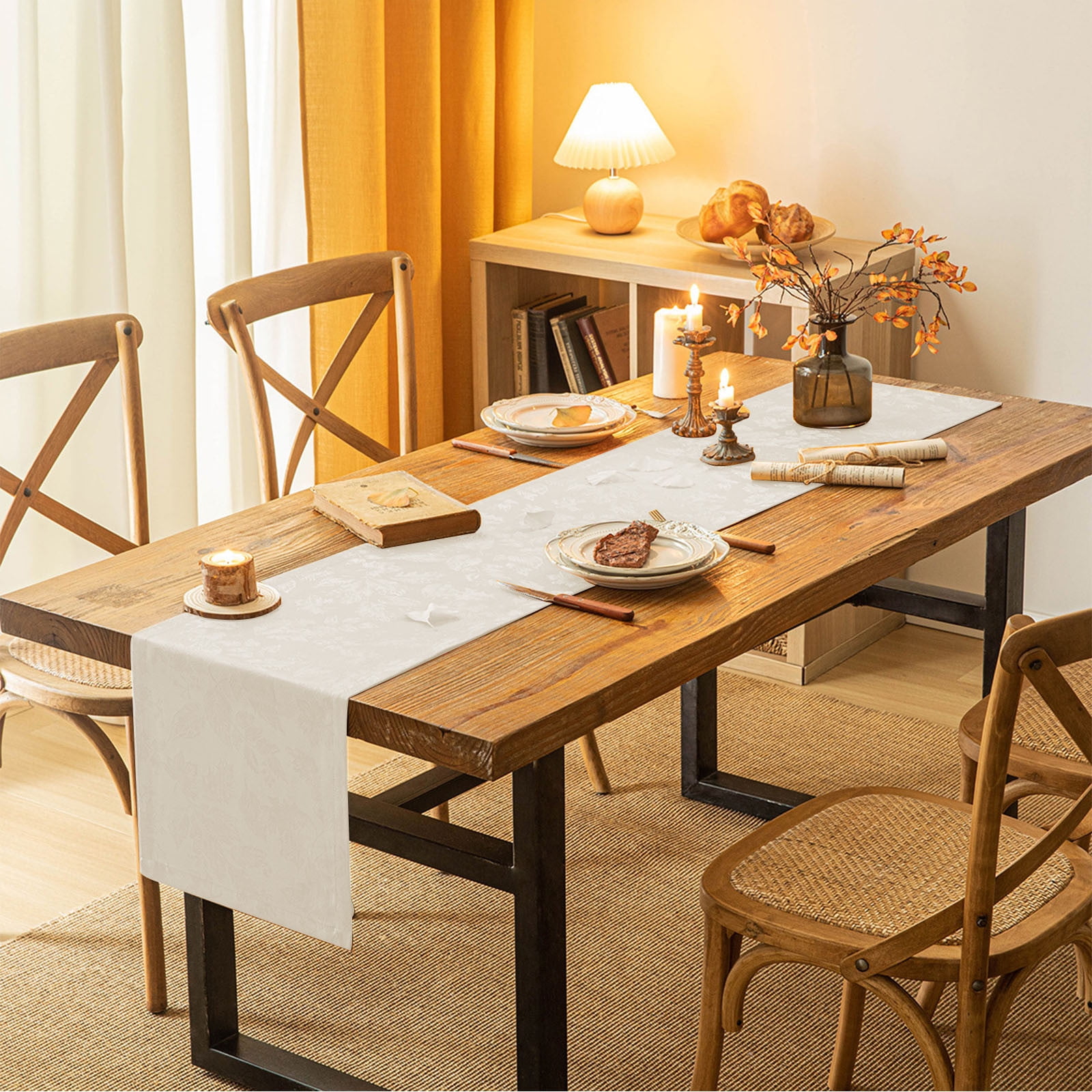 COM1950s Centerpiece Table Decorations for Dining Table Leaf Dark ...