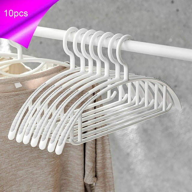COM1950s Clothes Racks for Hanging Clothes,Short Neck Hanger Non Slip ...