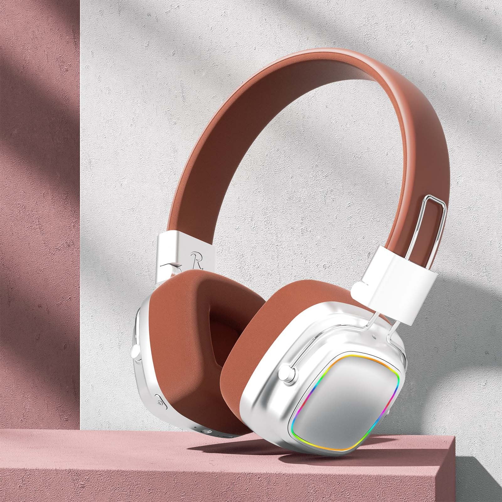 COM1950s Color Changing Led Lights Headphones Wireless Bluetooth ...