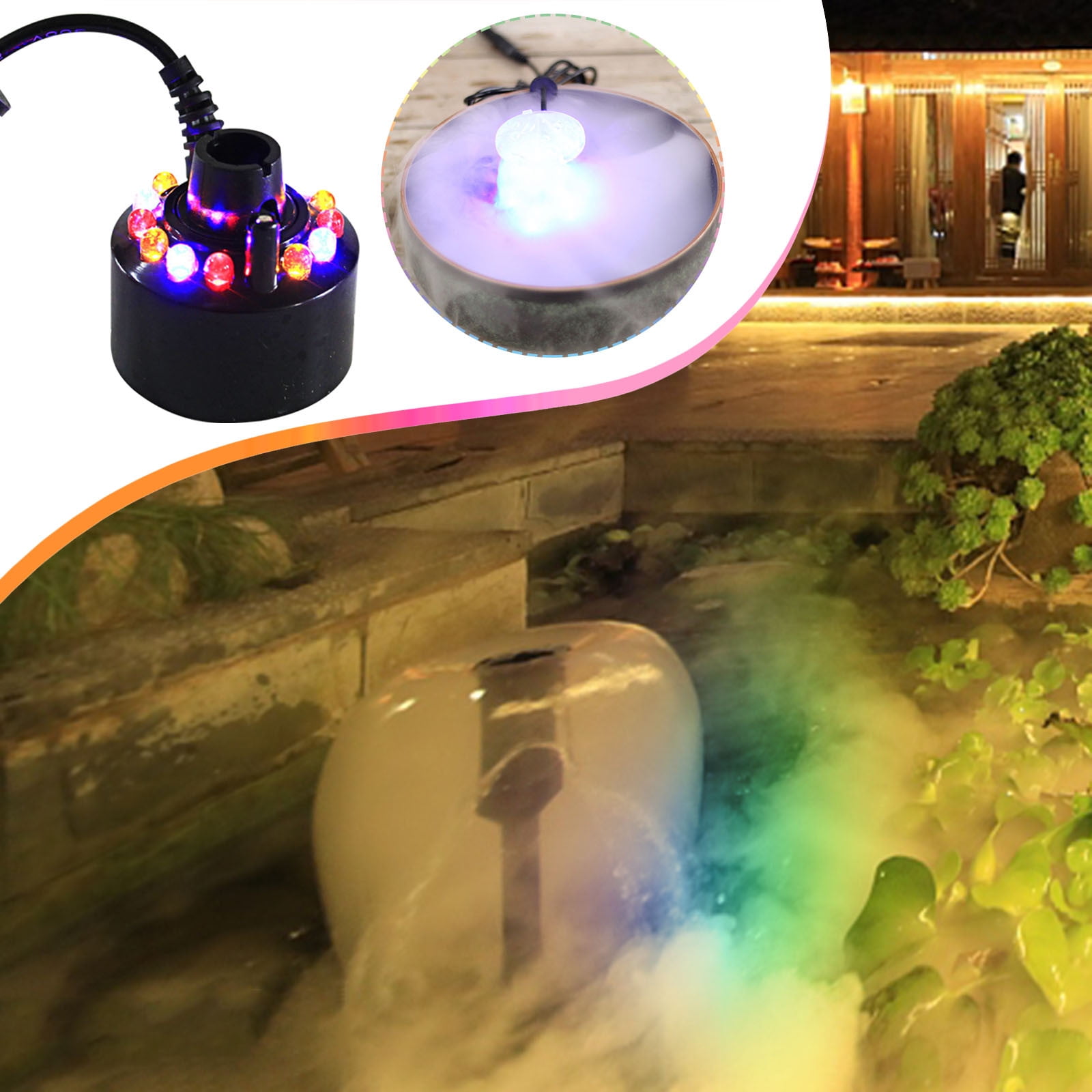 COM1950s Color Changing Led Lights Led Lights Spray Humidifier Atomizer ...
