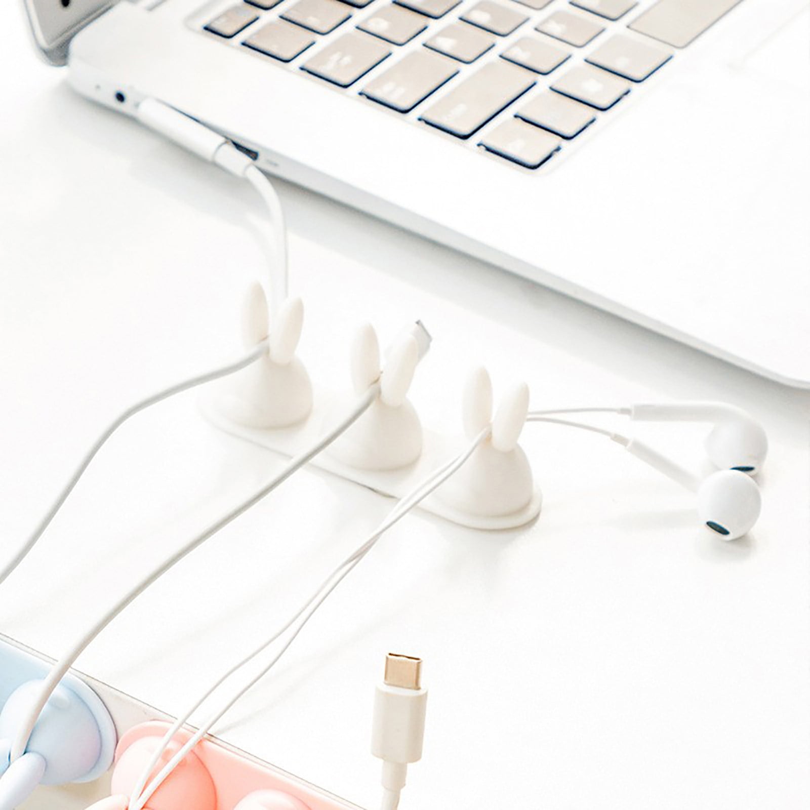 COM1950s Cord Holder for Nightstand, Cable Clip Tabletop, Cute Rabbit ...