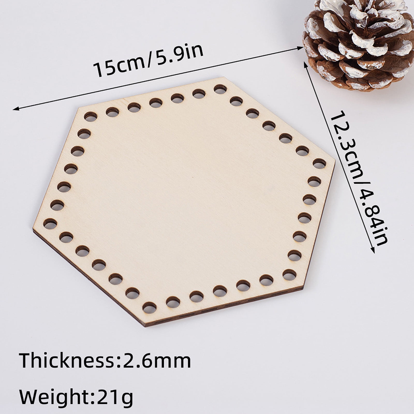 COM1950s Crochet Bag Base,Wooden Diy Knitting Aid Platform with Hollow ...