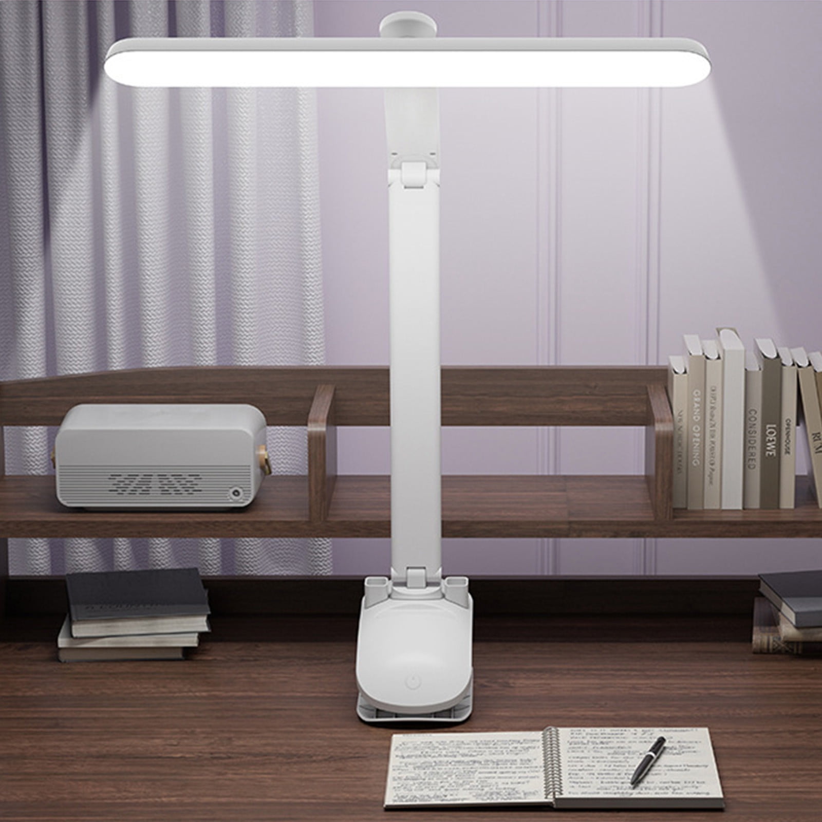 COM1950s Curved LED Desk Lamp with 3-Color Temperature, 1.08lb Foldable ...