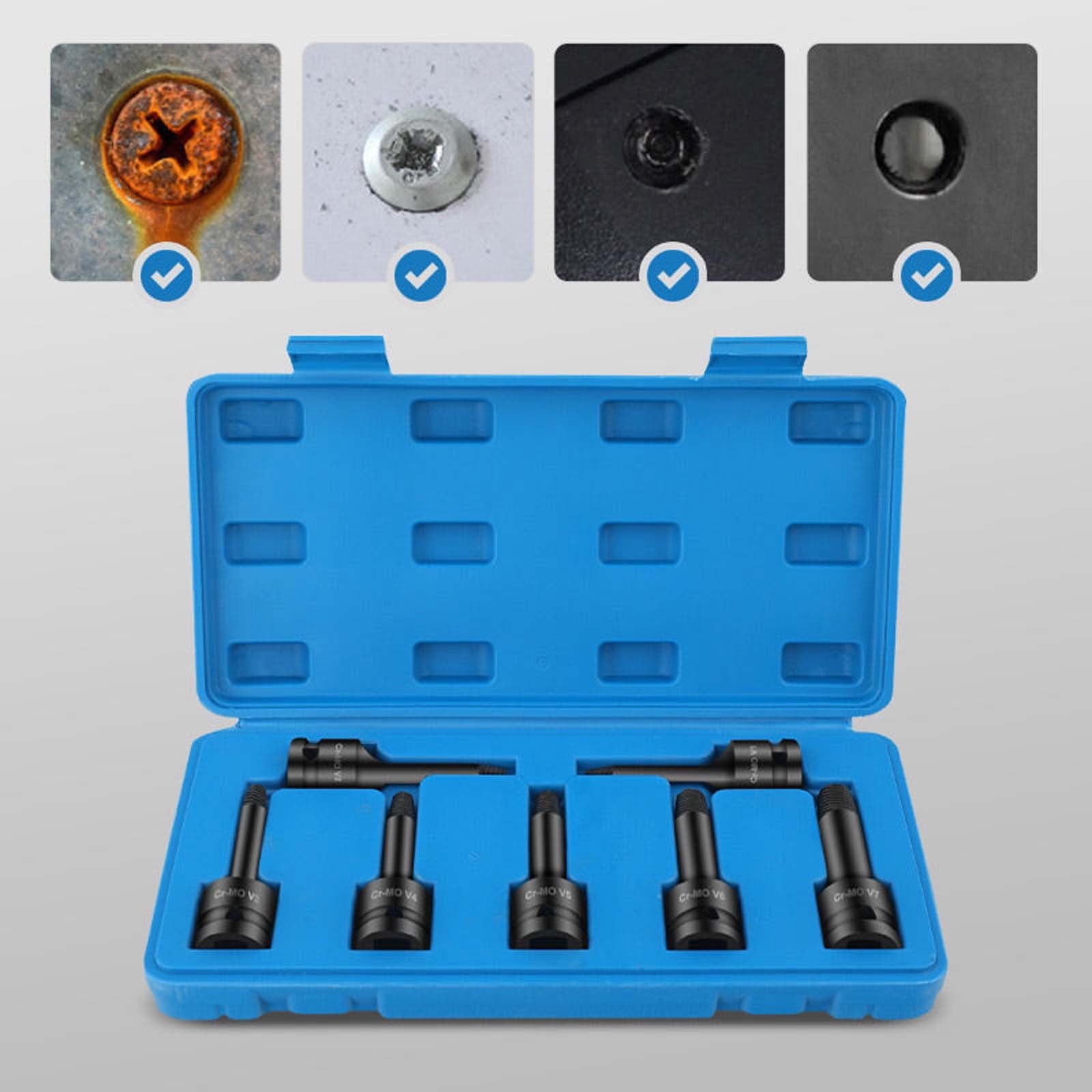 COM1950s Damaged Screw Extractor Set 1 Set of 7Pcs Damaged Screw ...