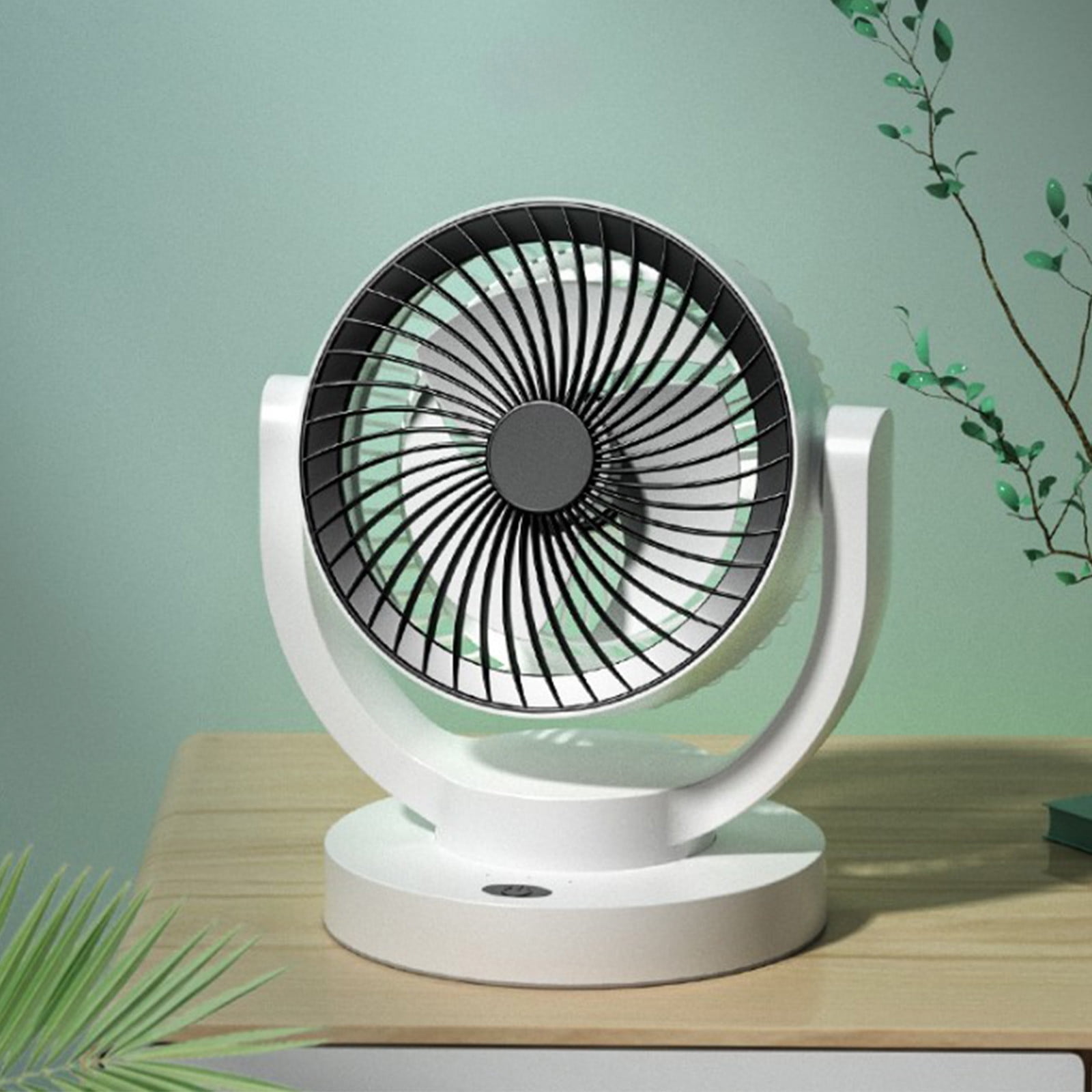 COM1950s Desktop Fan,Portable Small Fan with Usb Rechargeable Battery ...