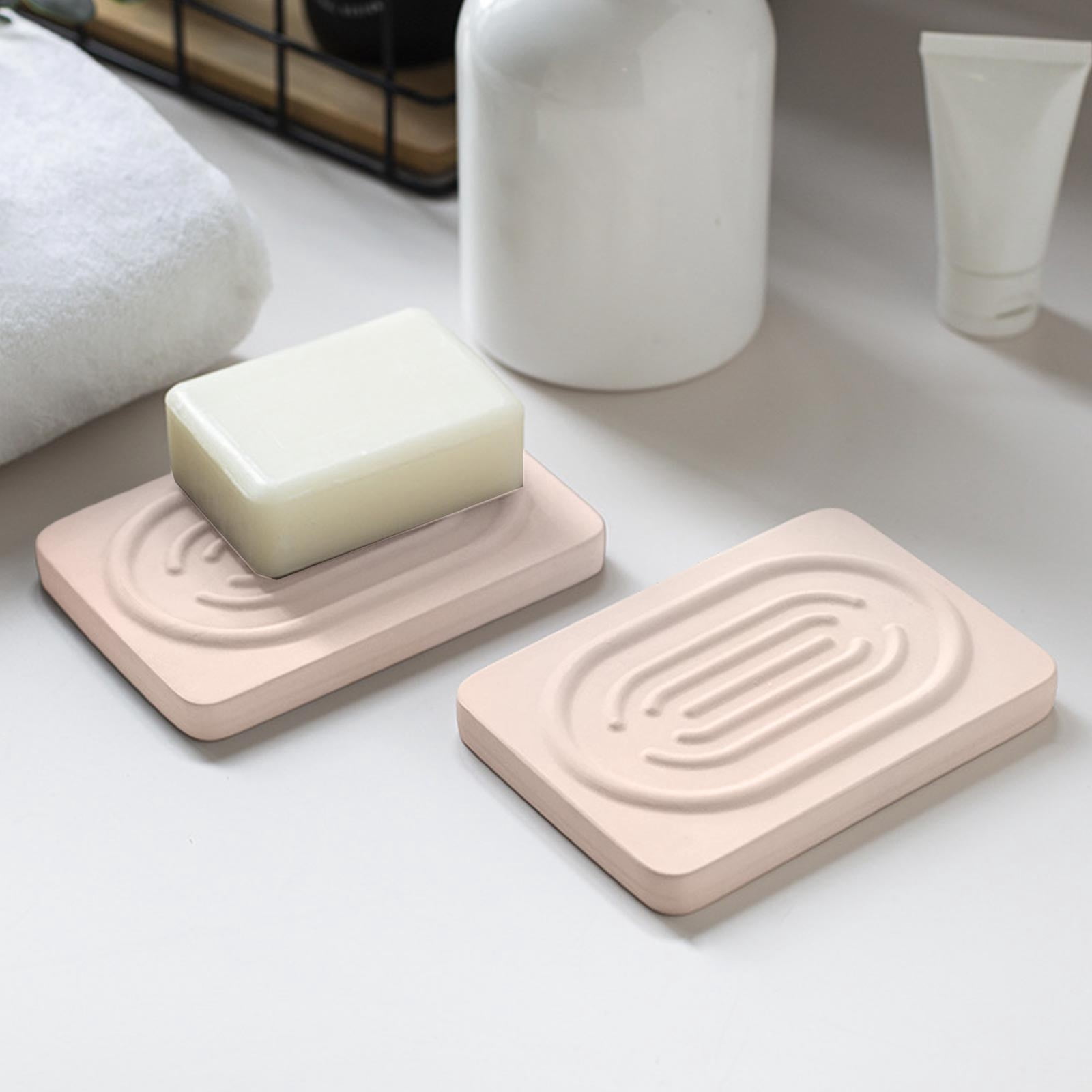 COM1950s Diatomite Water Absorbing Tray, Bathroom Countertop Drying Mat ...