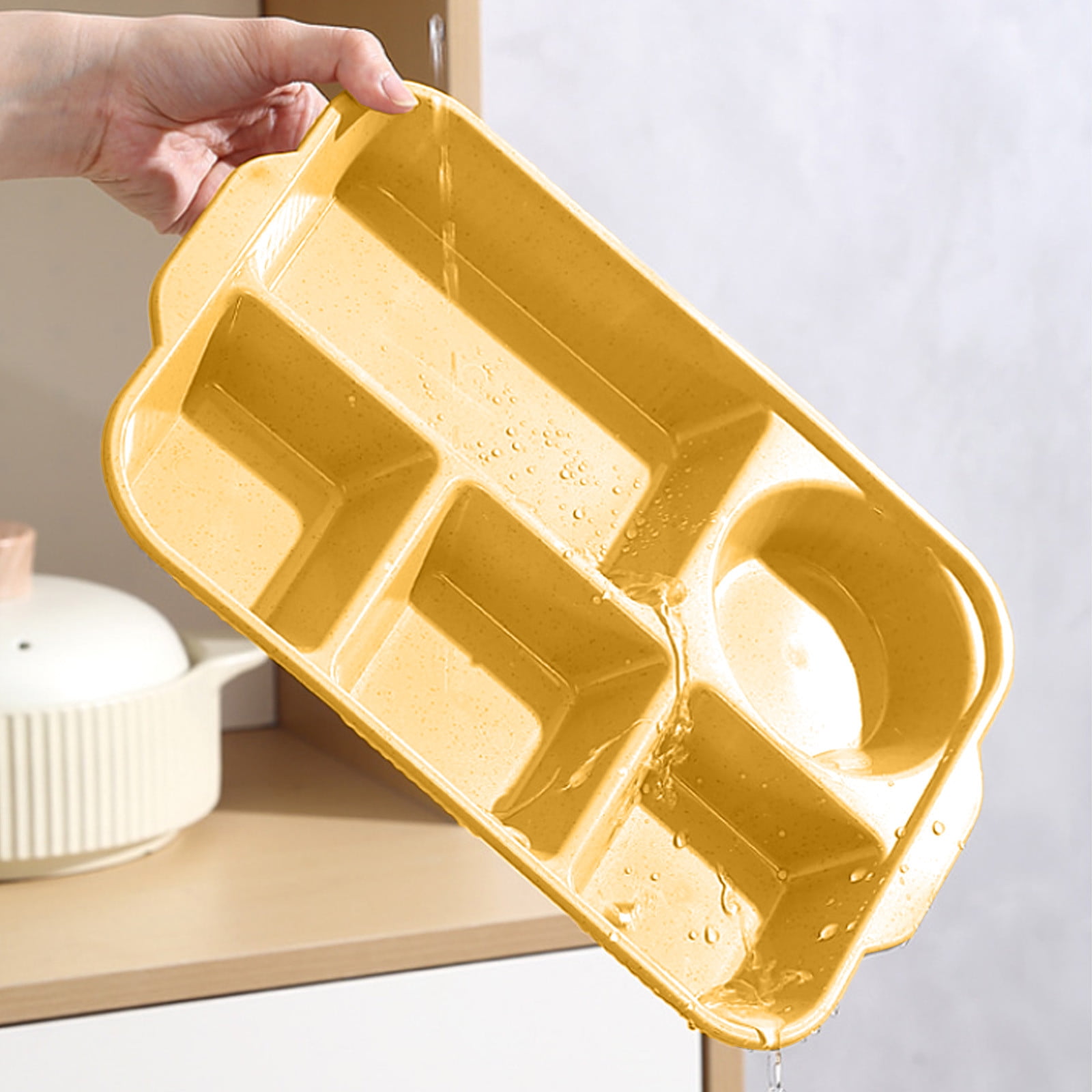 COM1950s Divided Plate,5 Compartment Portion Control Tray,Microwave and ...