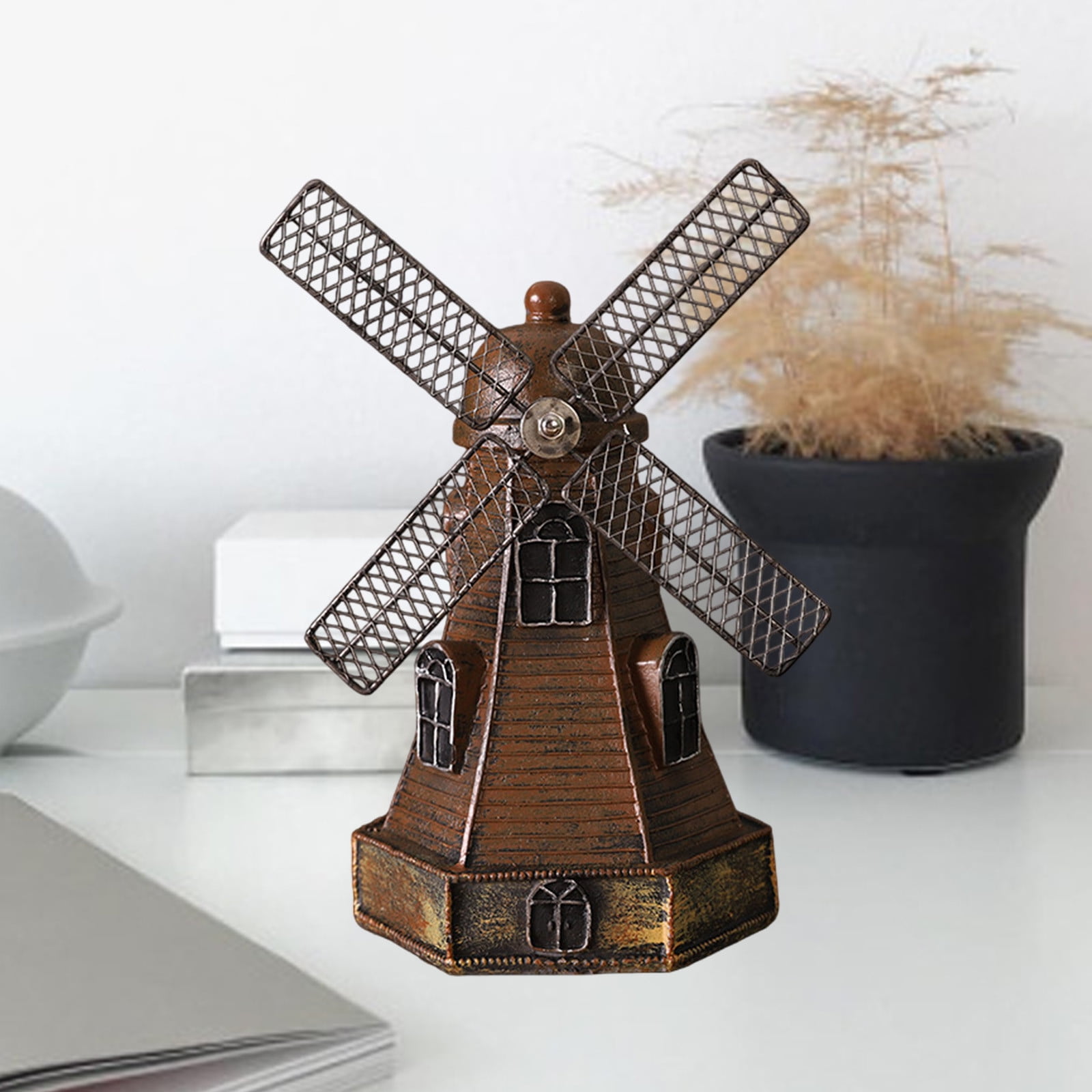COM1950s Dutch Windmill Model,Metal Windmill Model Vintage Mini ...
