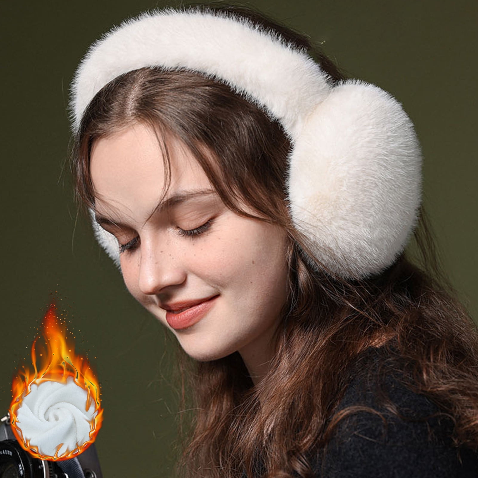 COM1950s Ear Muffs Winter Women Men Soft Earmuffs Cute Ear Covers Cold ...