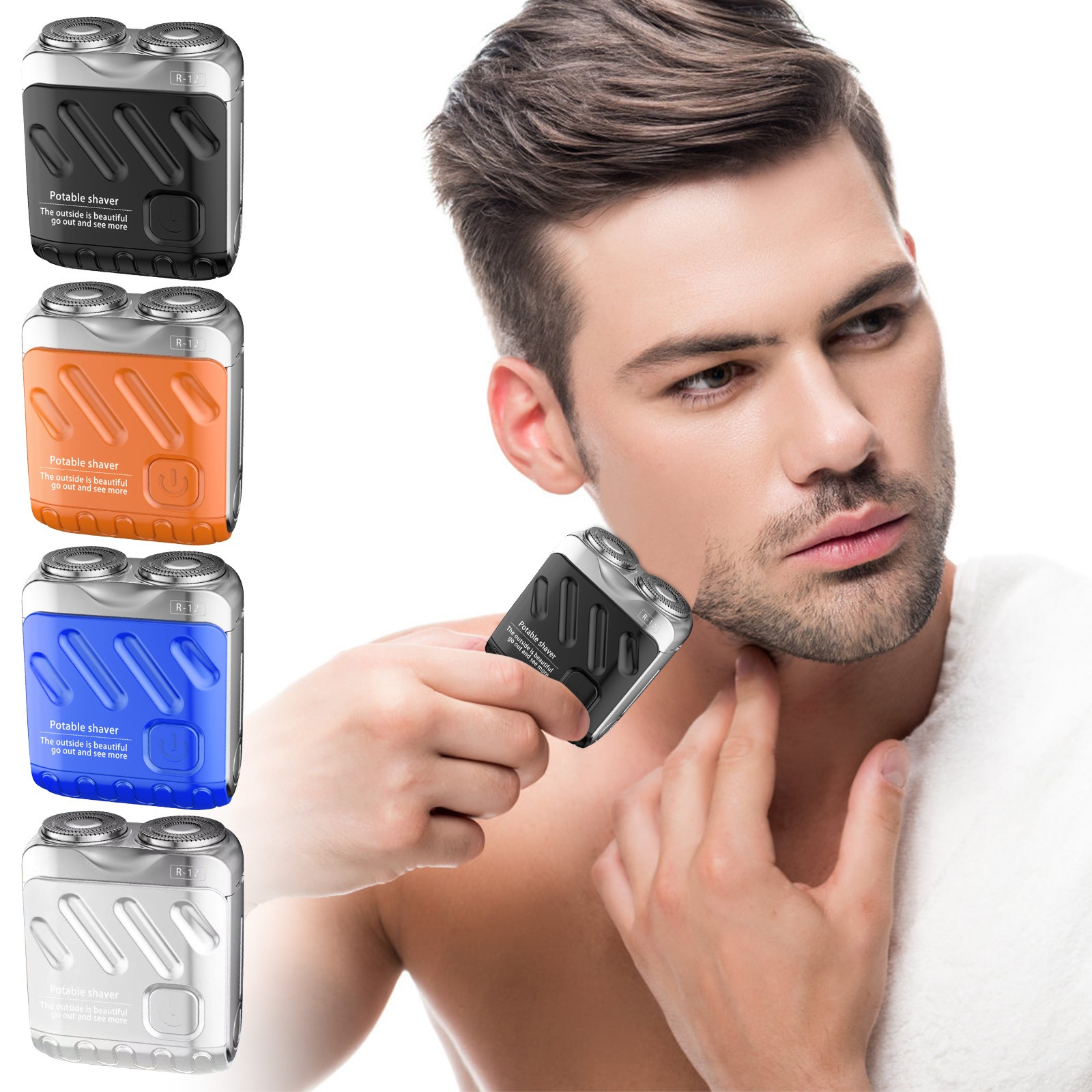 COM1950s Electric Razor for Men,Beard Shaver Mini and Portable Suitcase ...