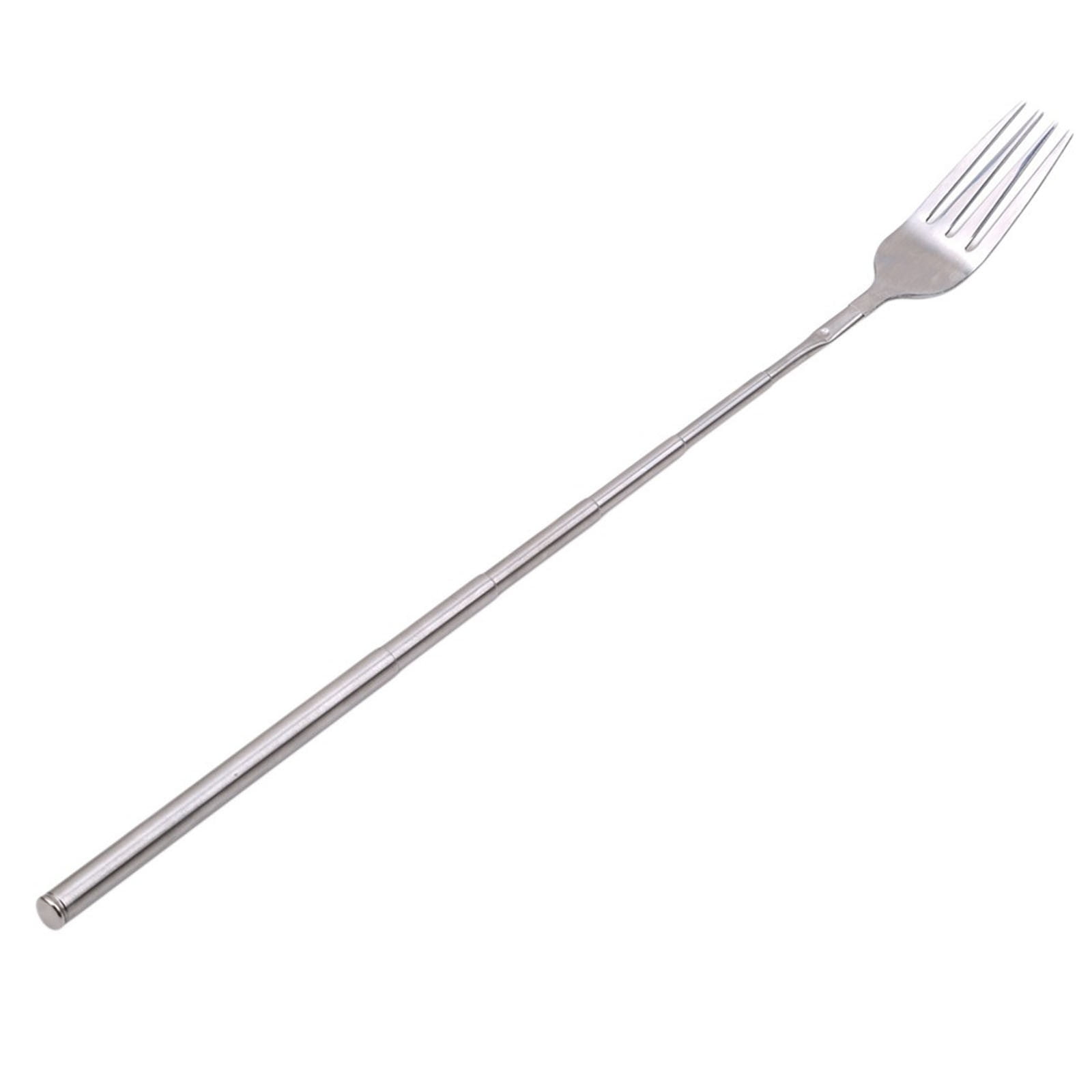 COM1950s Extendable Long Handle Fork, Stainless Steel Telescopic Long ...