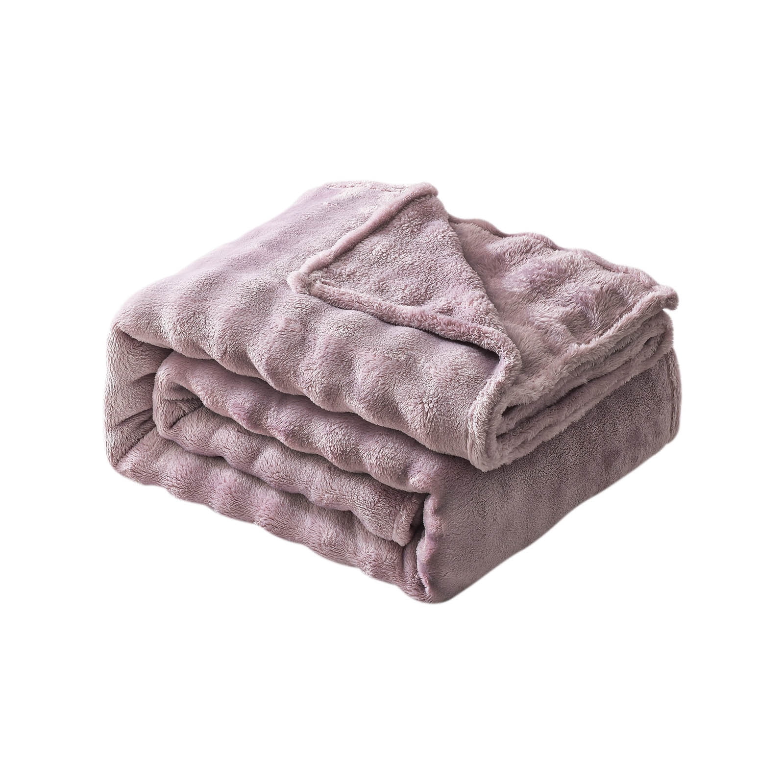 COM1950s Faux Fur Blanket Rabbit Fleece - Blush Fluffy Blanket for Sofa ...