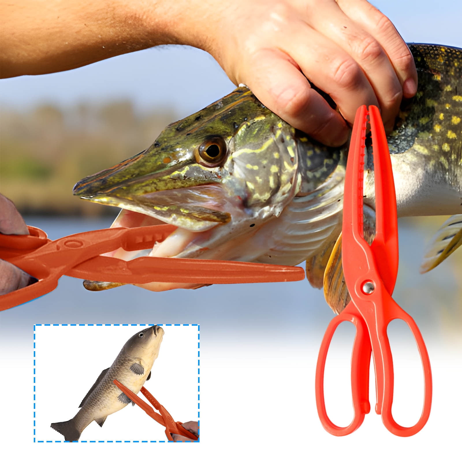 COM1950s Fishing Clamp,Fish Pliers with Floating Design for Safe Fish ...