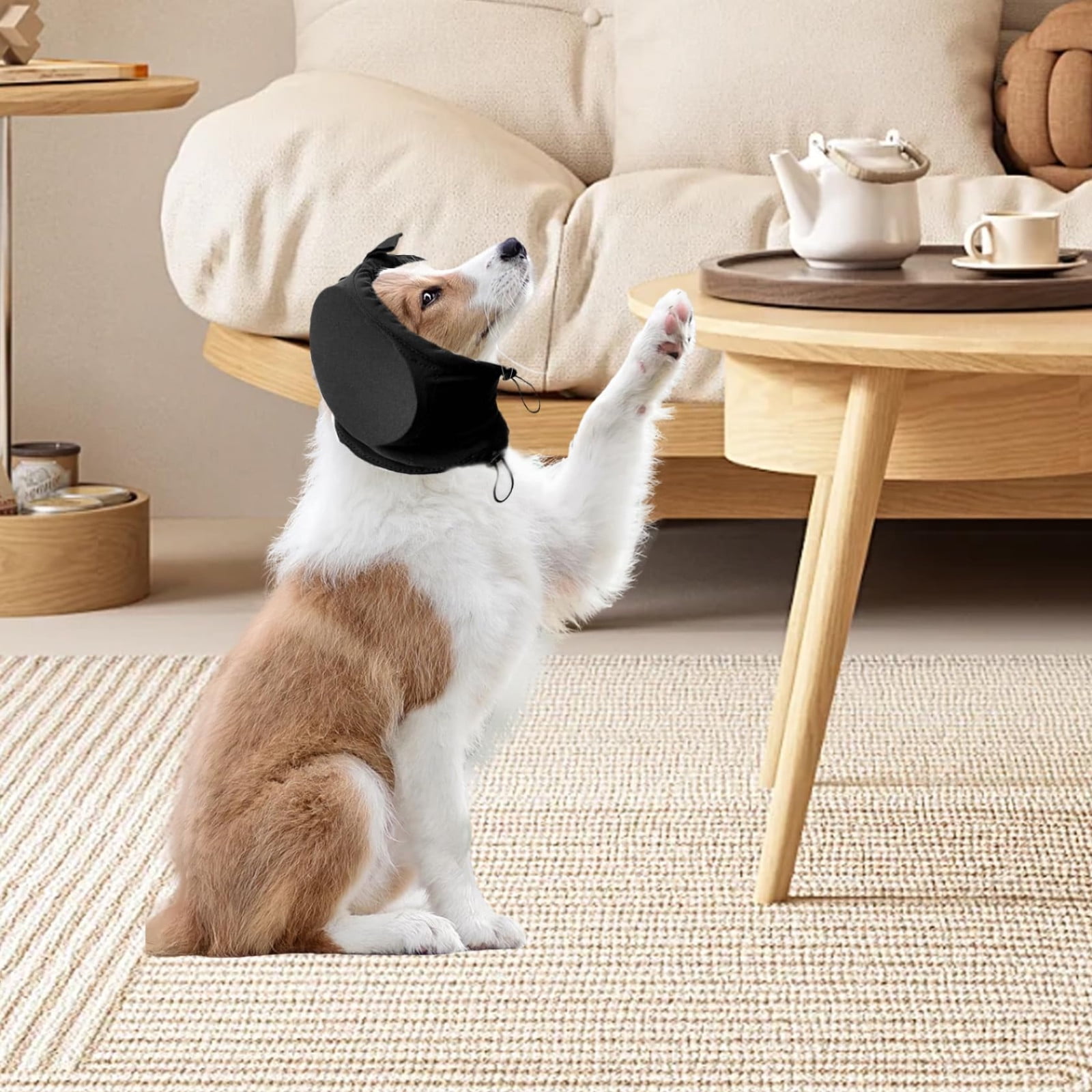 COM1950s No Flap Ear Wraps for Dogs,Dog Calming Hoodie Dog Ear Covers ...