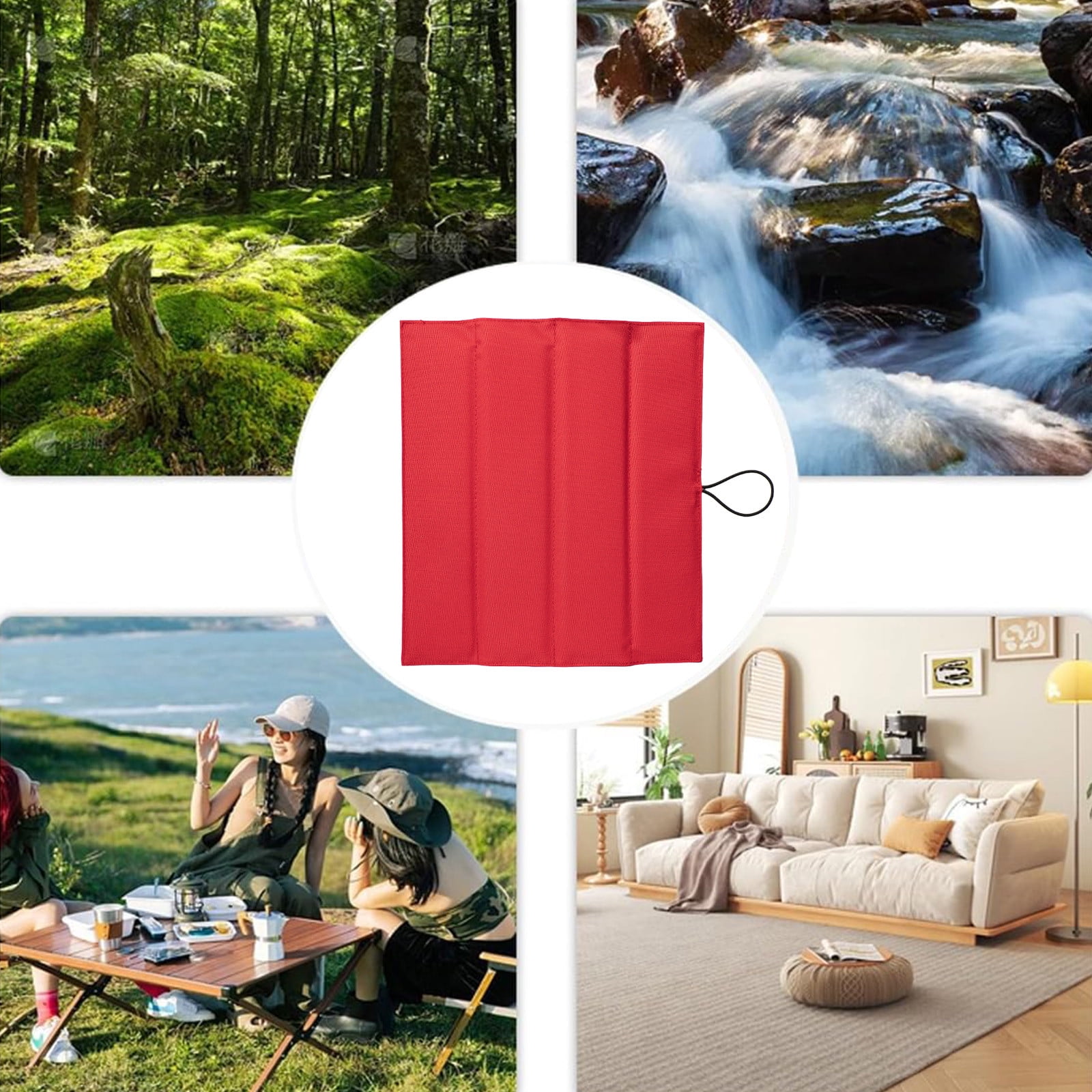COM1950s Foldable Camping Mat Waterproof,Lightweight Hiking Seat Pad ...