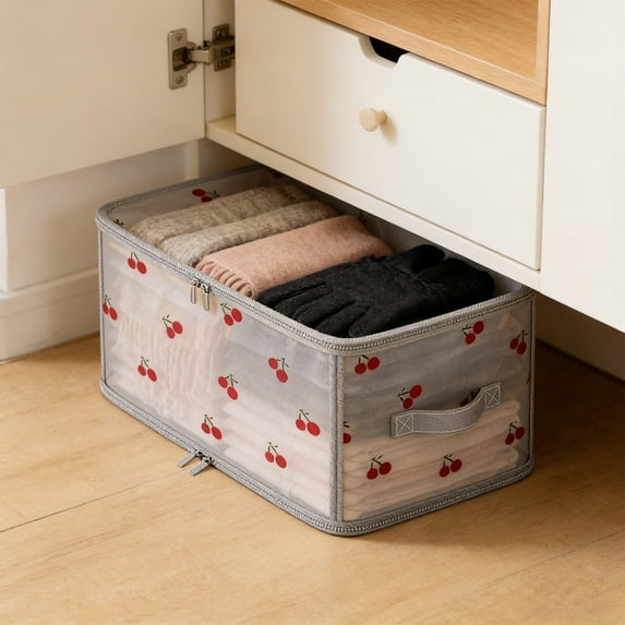 COM1950s Foldable Fabric Storage Box,Clothes Organizer with Lid for ...