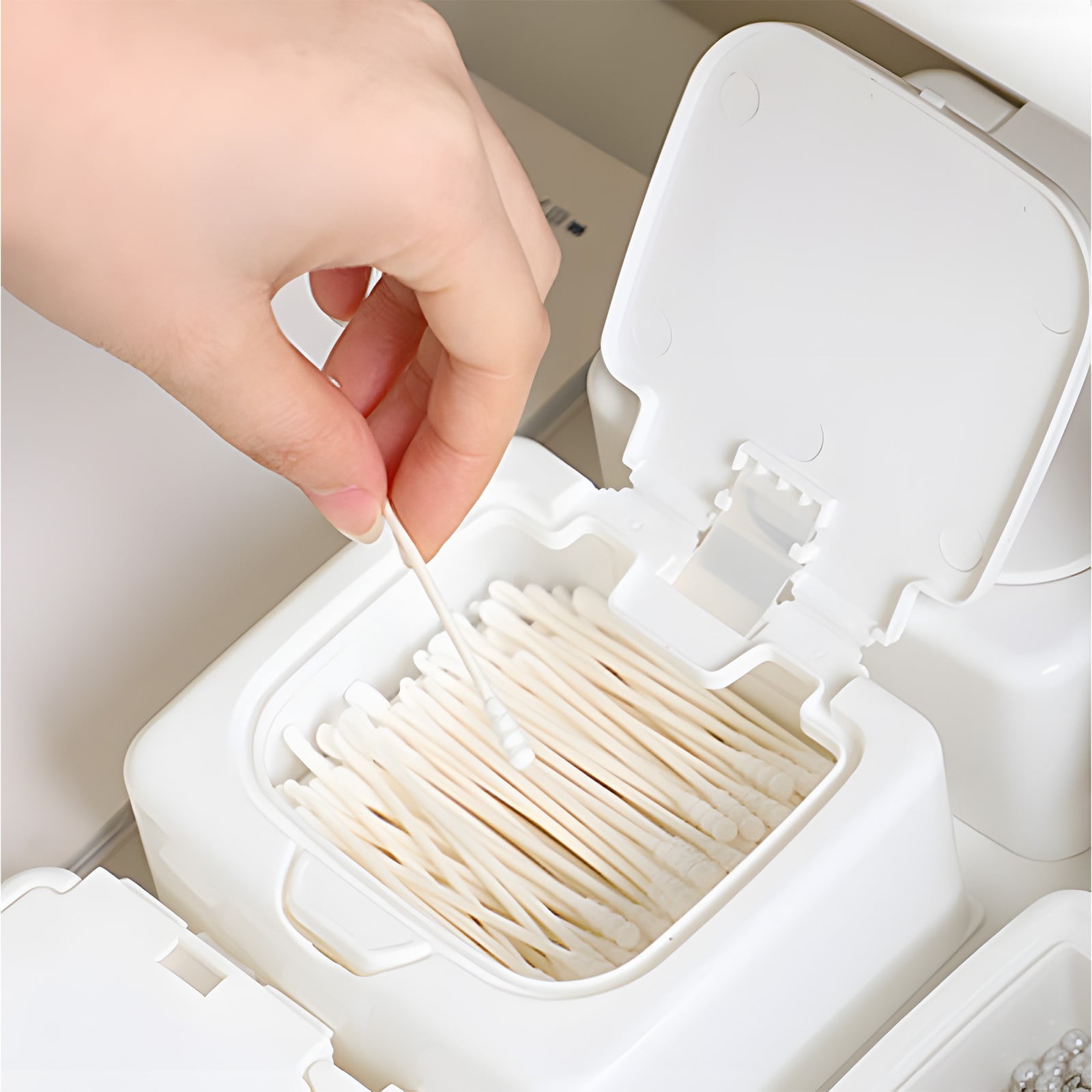 COM1950s ‌Foldable Stackable Mini Desktop Organizer with Lid ...