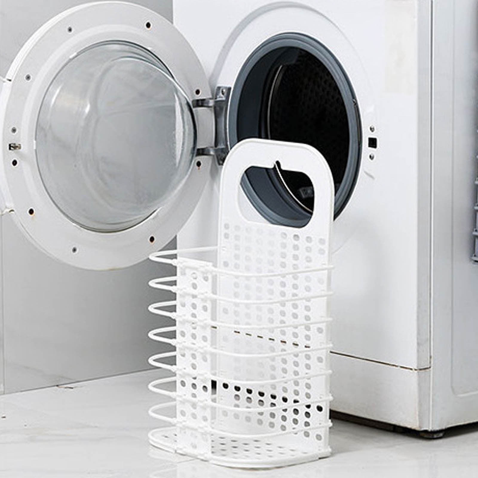 COM1950s Foldable Wall Mounted Laundry Basket,Space Saving Clothes ...
