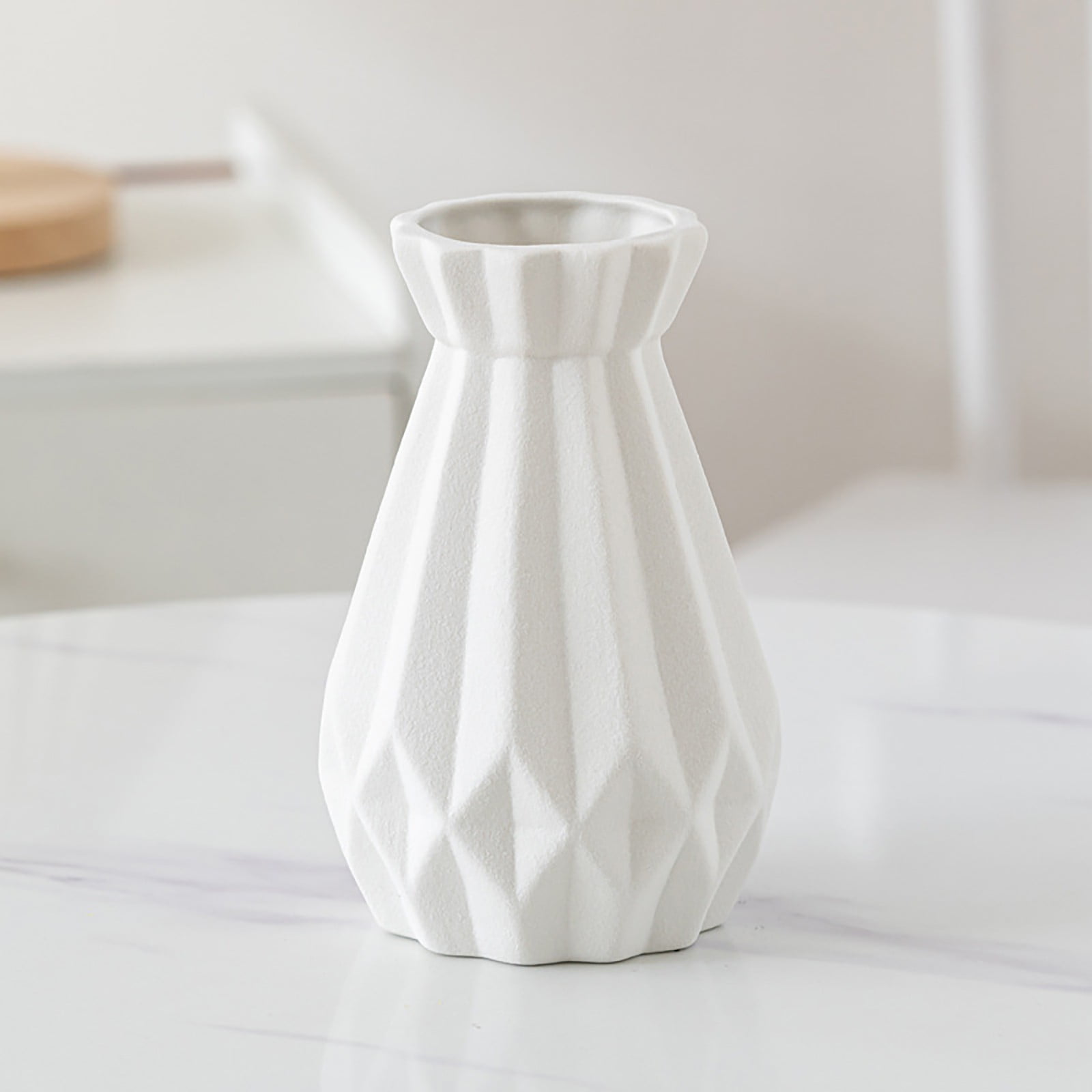 COM1950s Frosted Ceramic Vase,Textured Vertical Design for Home Decor ...