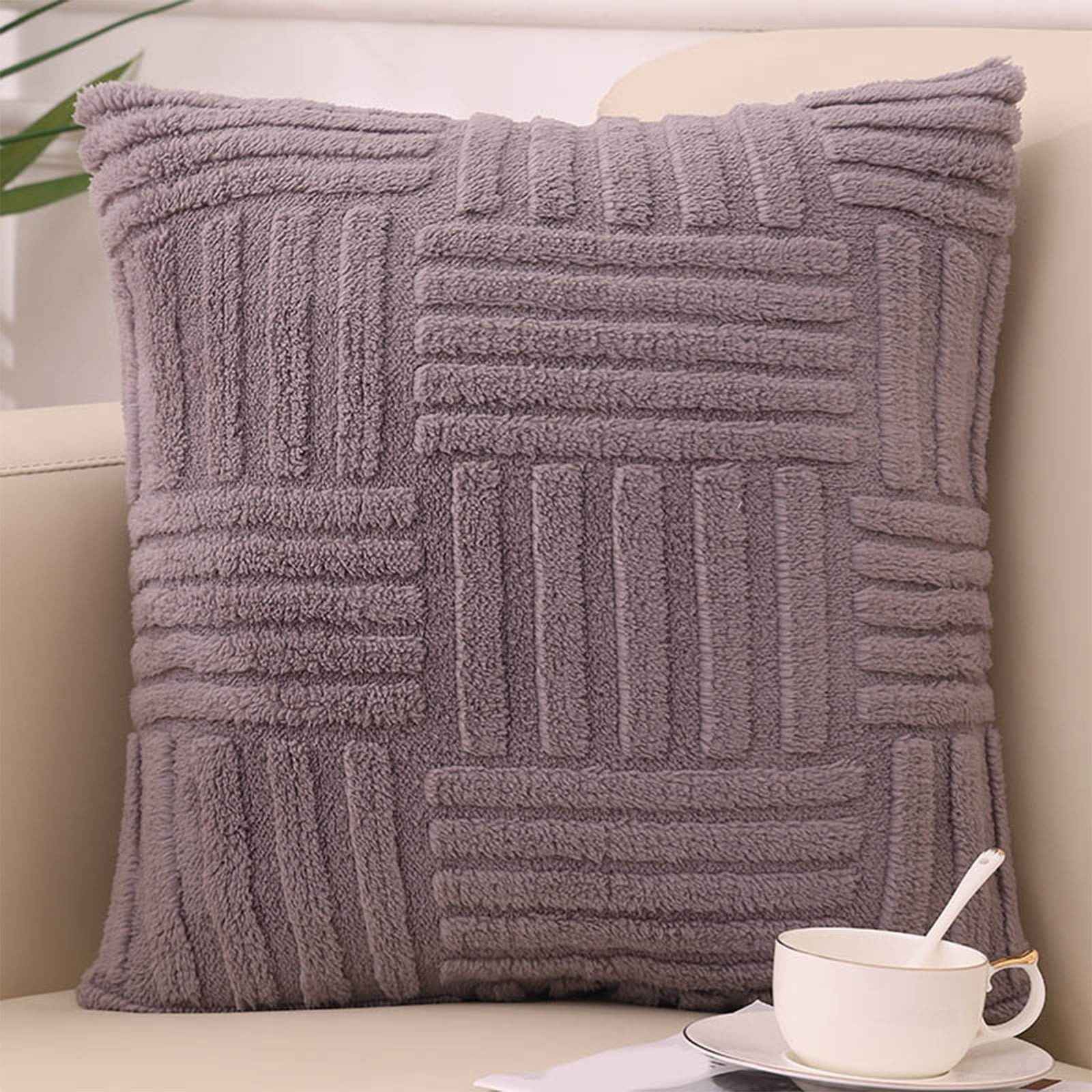 COM1950s Furry Pillow Cover for Sofa and Office,17X17 Inch Cushion ...