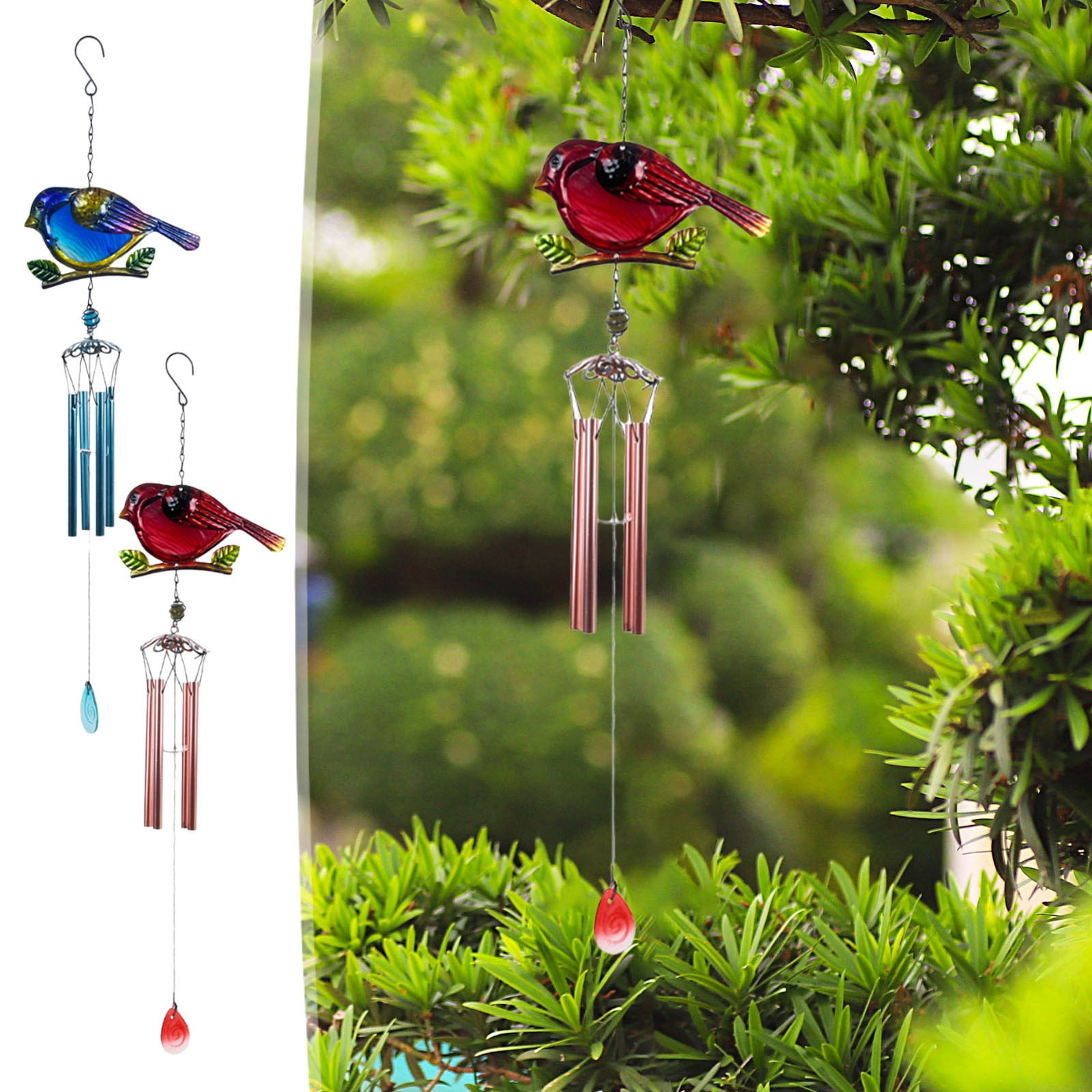 COM1950s Garden Decorations Outdoor,Wind Chimes Outdoor,Of Small Bird ...