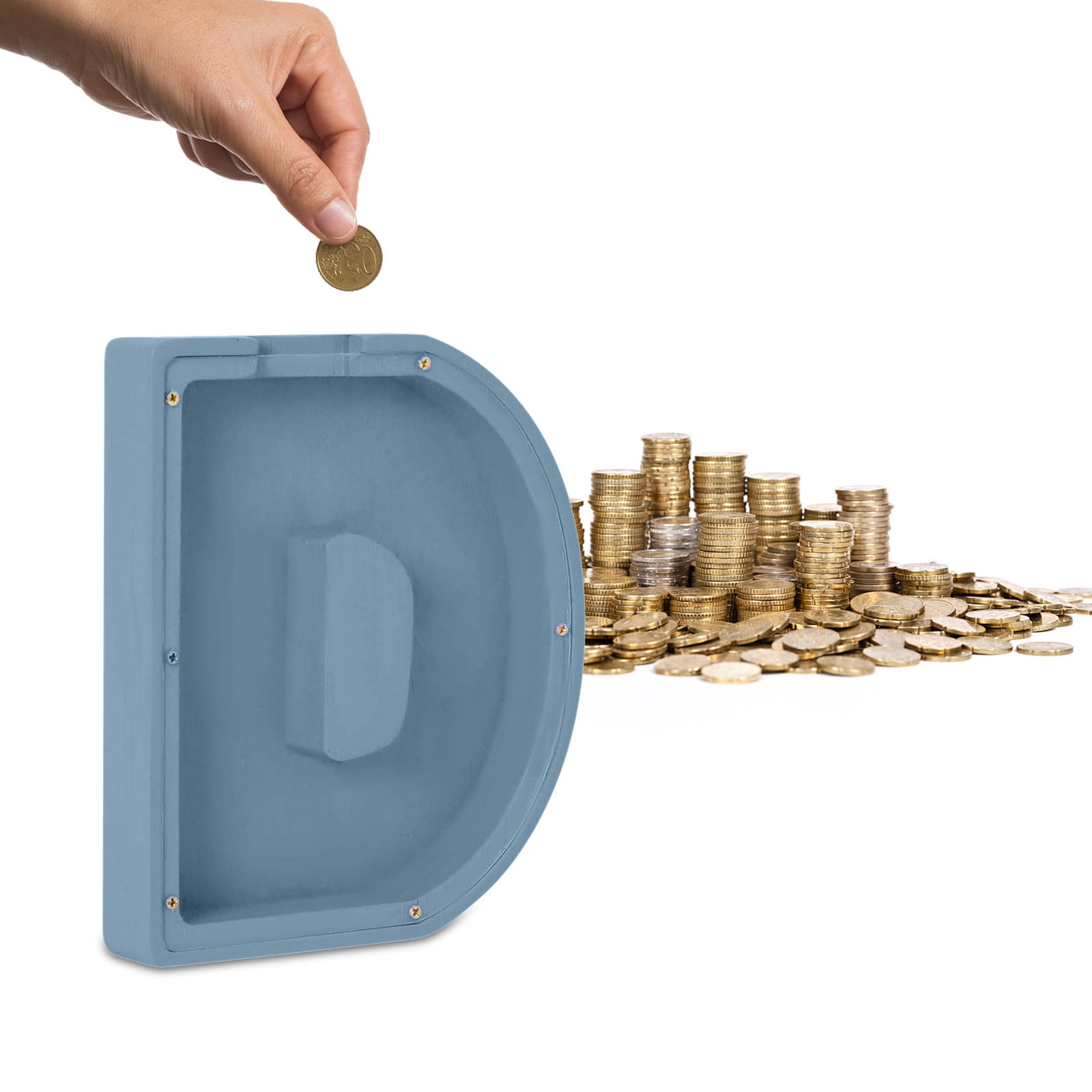 COM1950s Gift Box Christmas Decorations Wooden Money Bank Colored ...