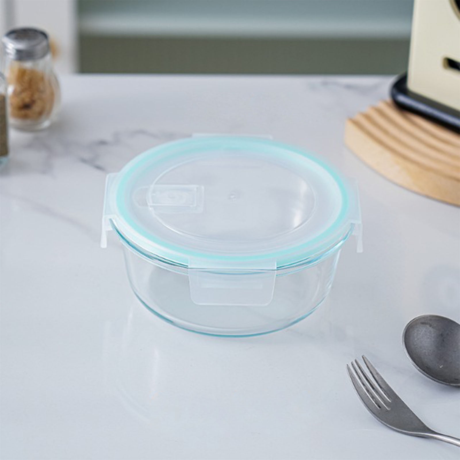 COM1950s Glass Bento Box,Microwave Safe Lunch Container for Students ...
