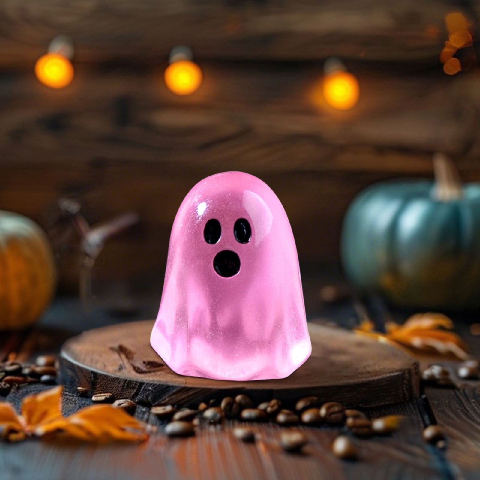 COM1950s Glow in the Dark Halloween Decorations,Mini Ghost and Pumpkin ...