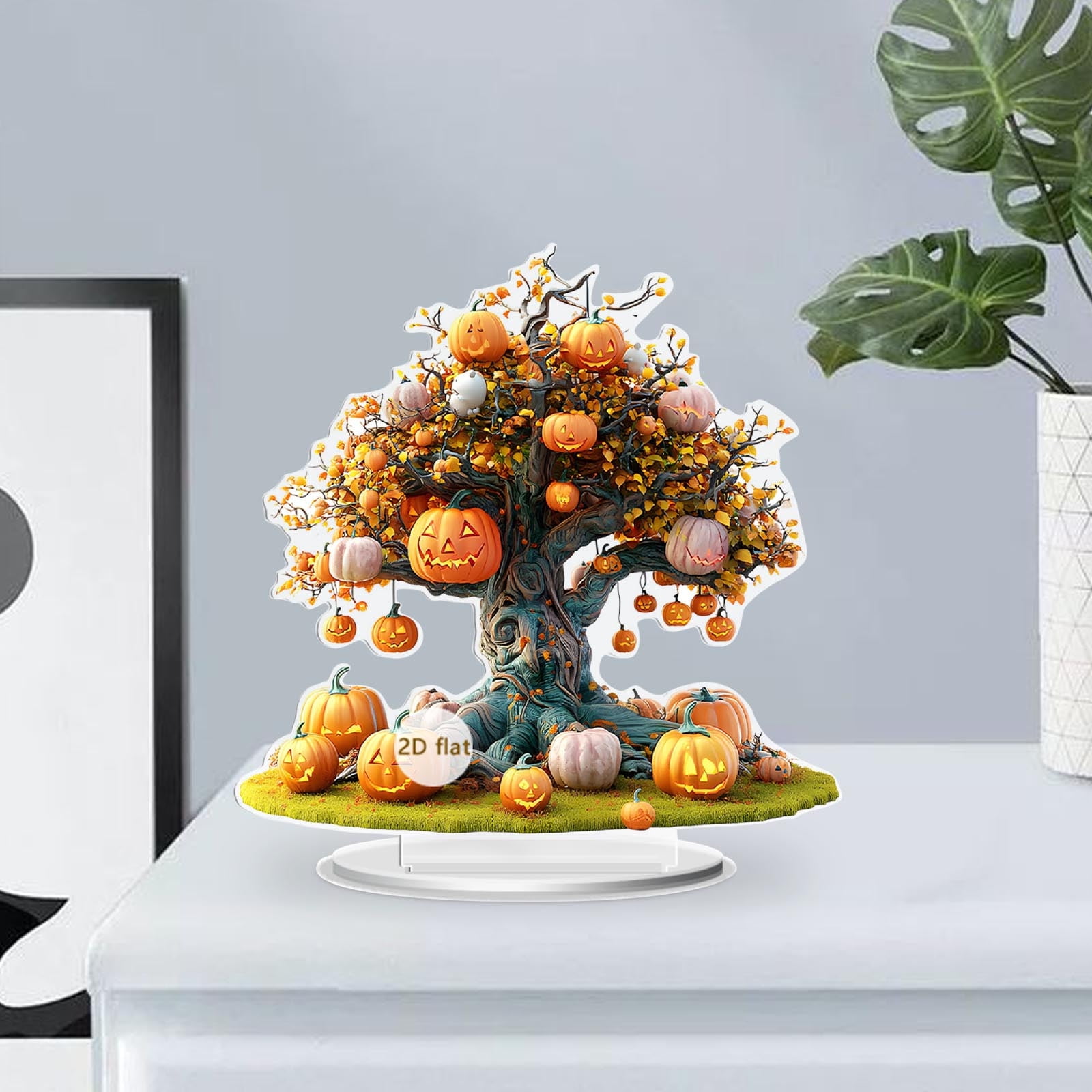 COM1950s Halloween Acrylic Figurine Set,Holiday Decorations for Home ...