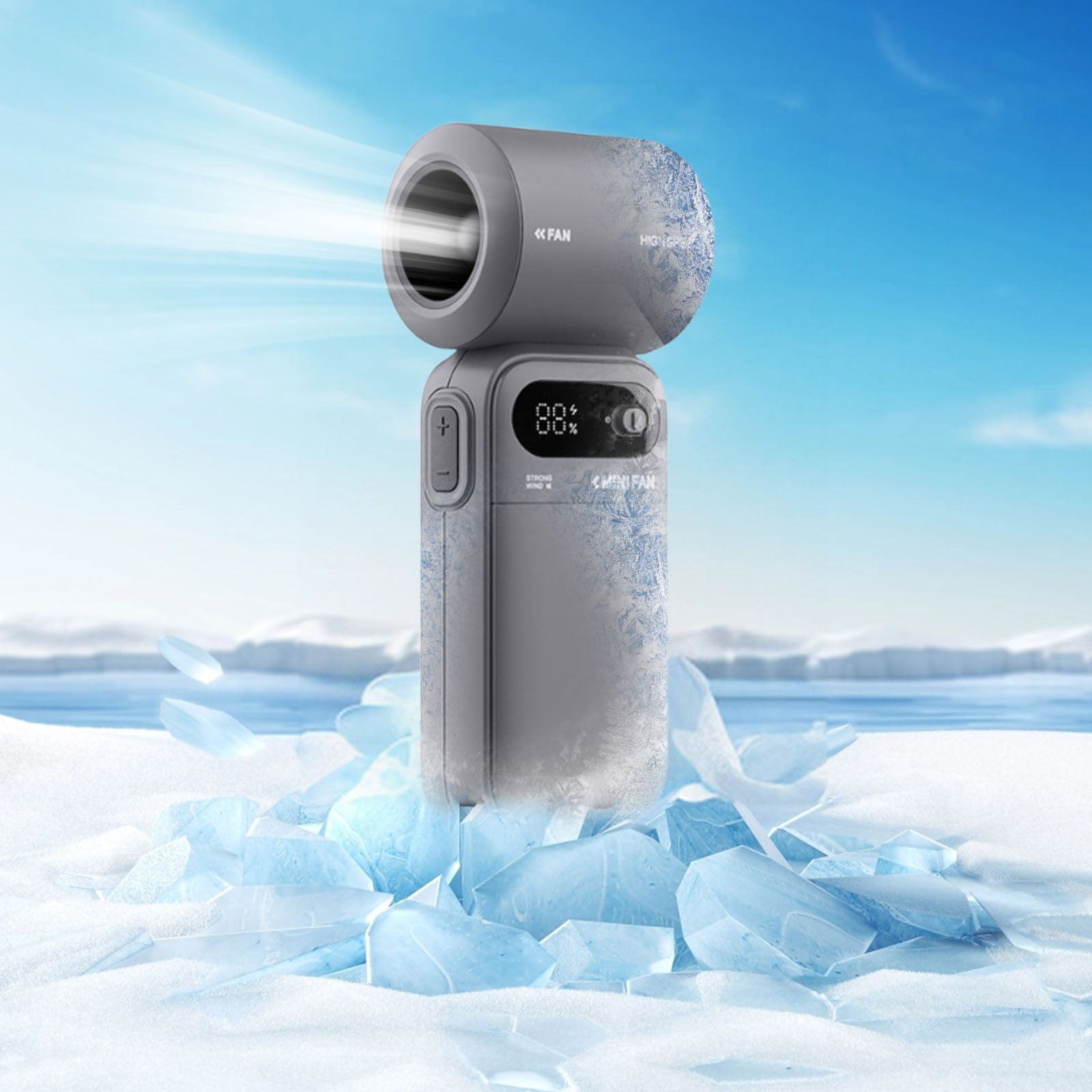 COM1950s Handheld Bladeless Fan,High Speed Mini Turbo Fan Portable ...