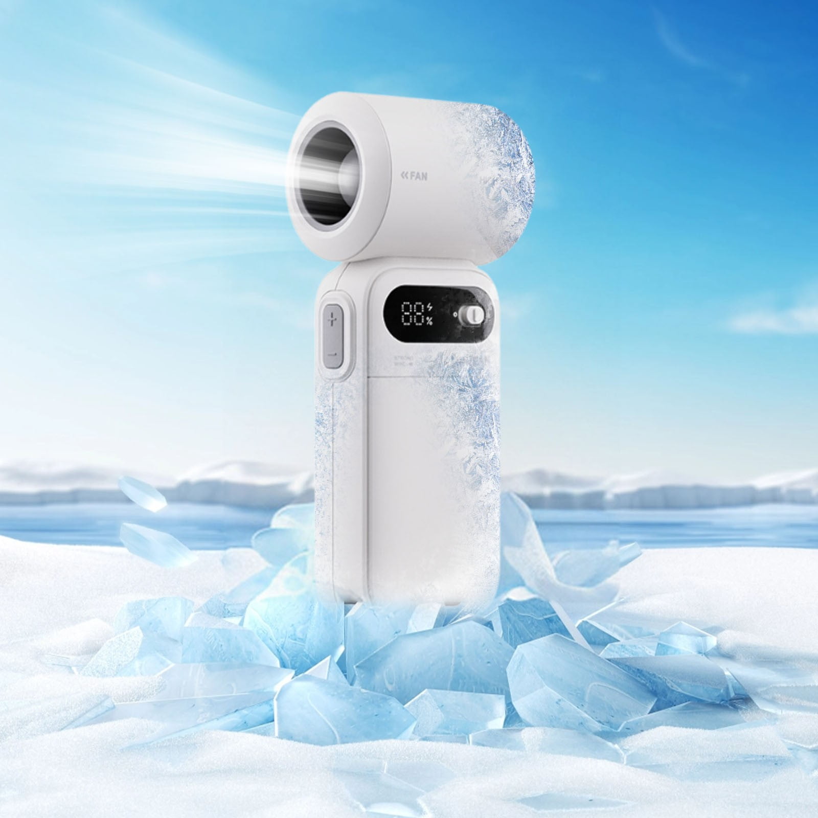 COM1950s Handheld Bladeless Fan,High Speed Mini Turbo Fan Portable ...