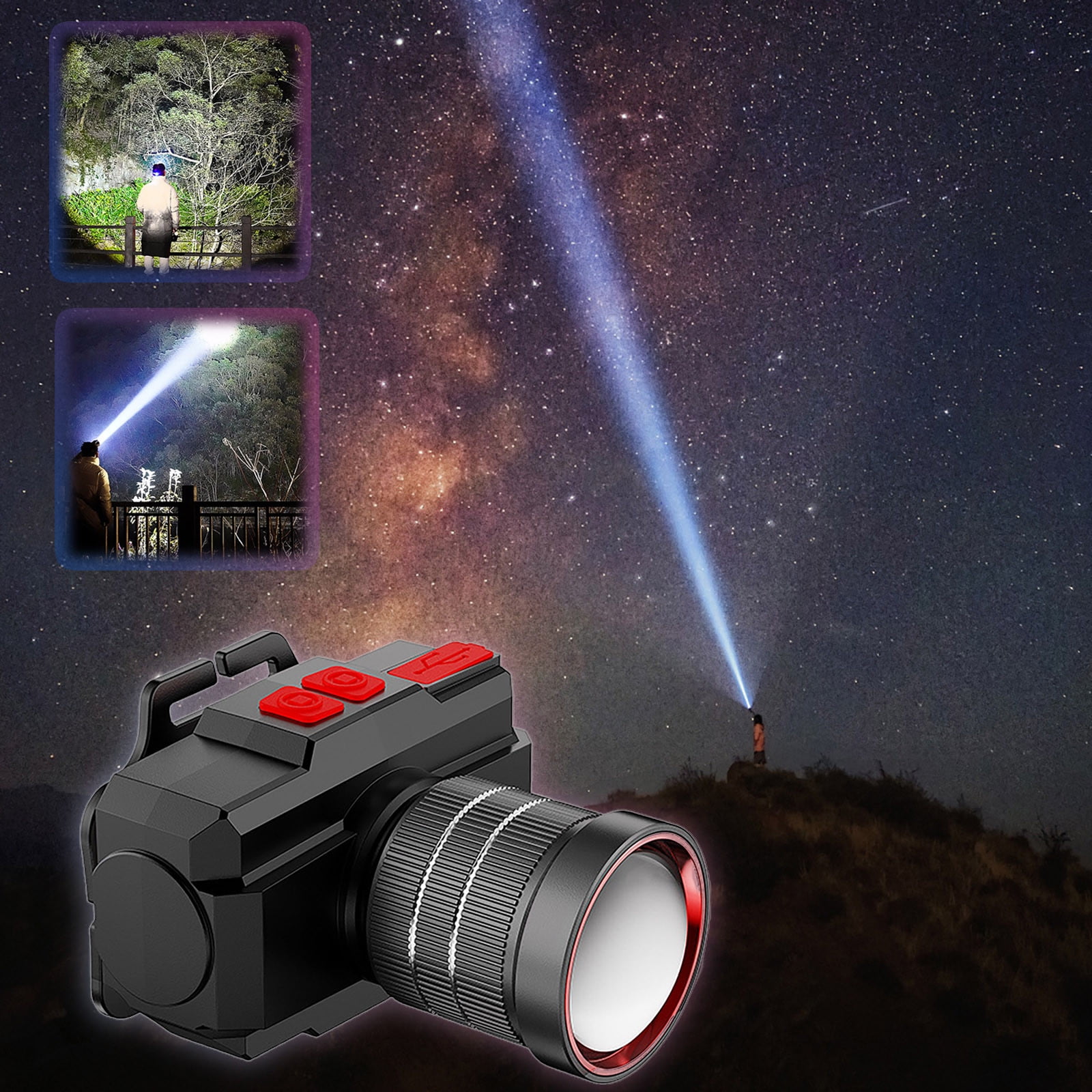 COM1950s Head Lamps Outdoor Led Strong Light Long-Range Ultra Bright ...