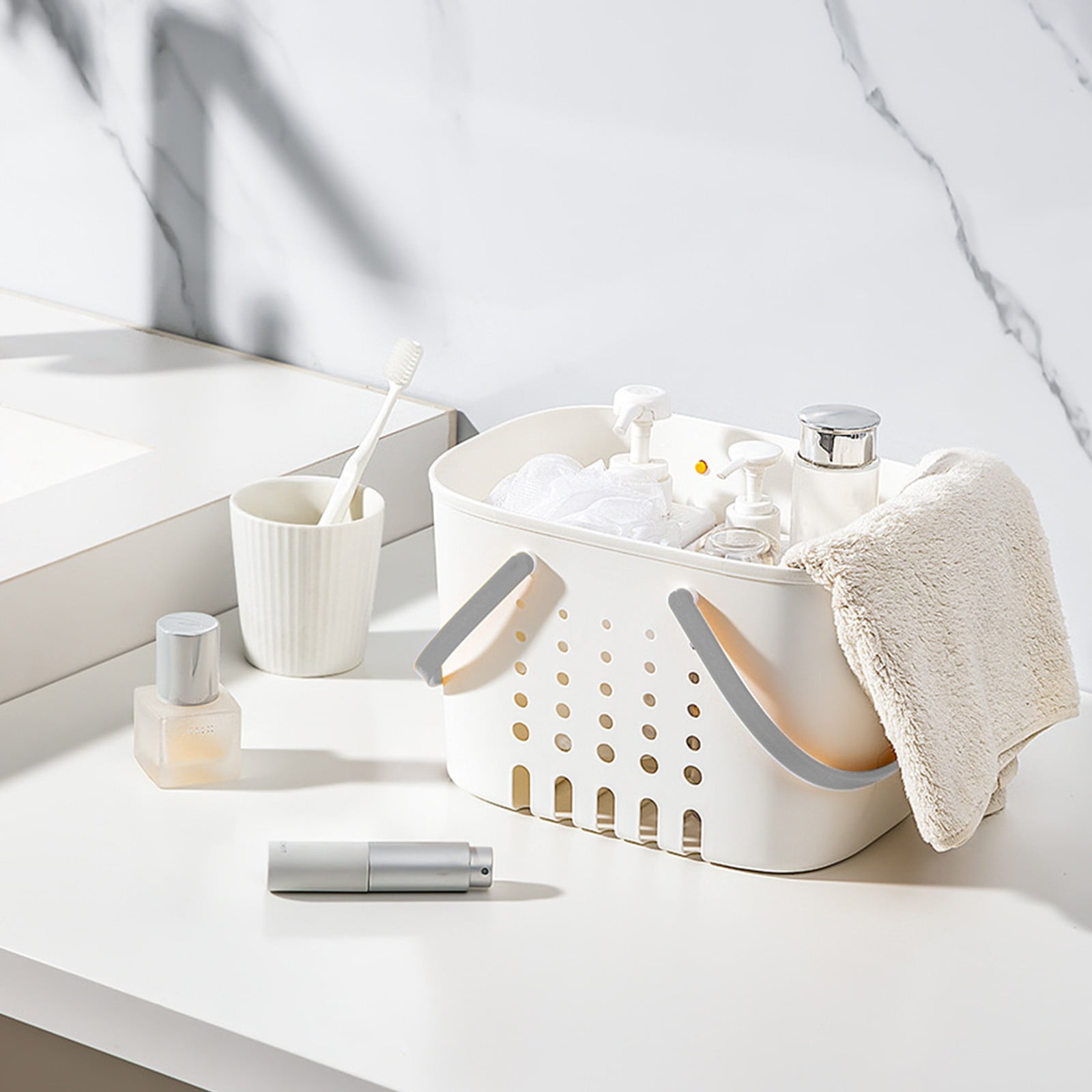 COM1950s Home Bathroom Bathroom Frame Basket Shower Basket Portable ...